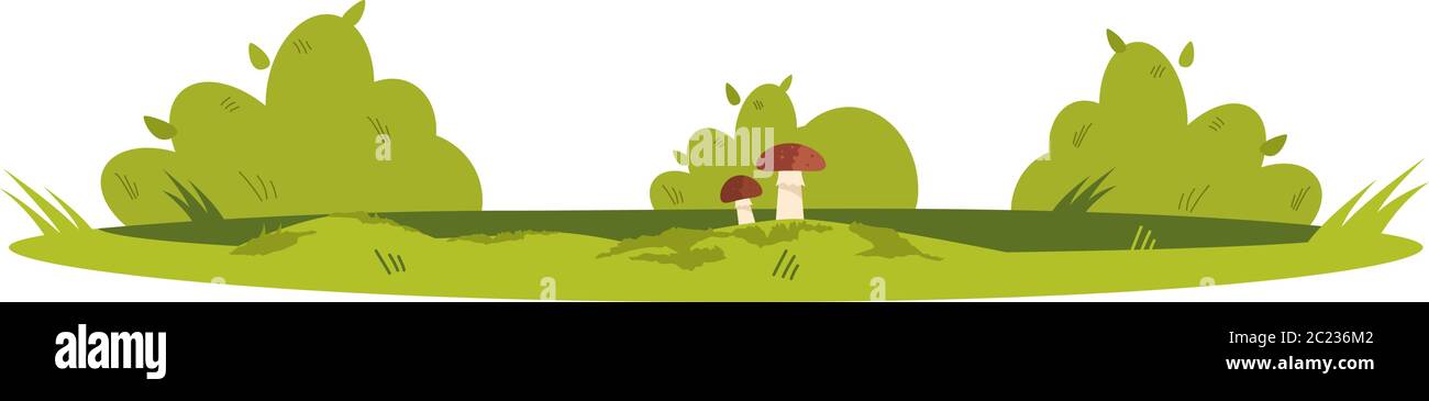 Foliage semi flat RGB color vector illustration Stock Vector Image ...