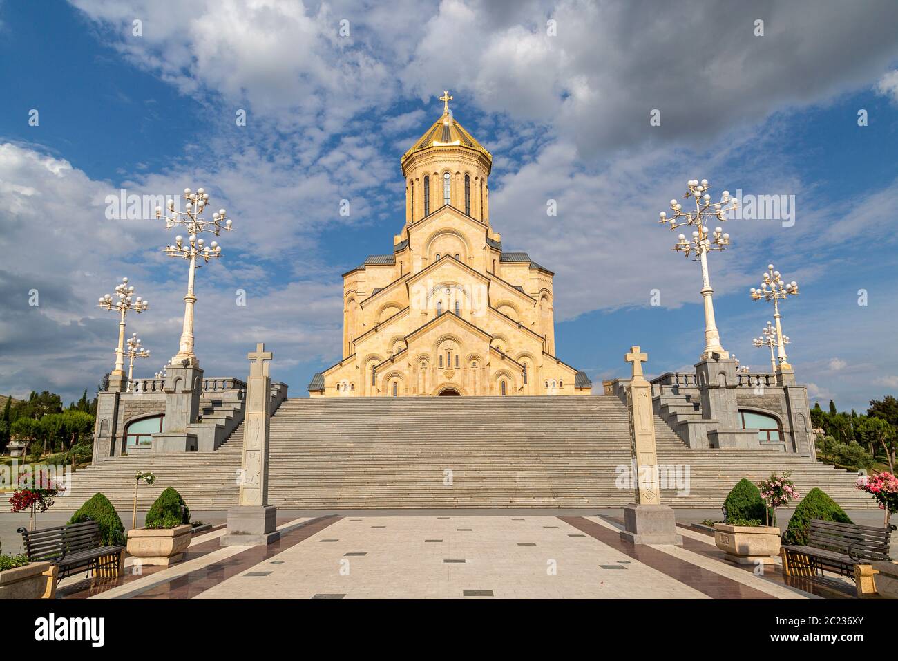 Sameba Catehdral known also Cathedral of Holy Trinity, Tbilisi, Georgia ...