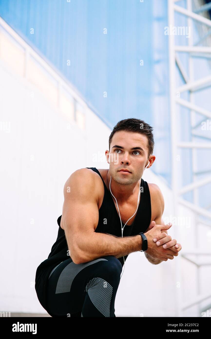 Attractive muscular man in hi-res stock photography and images - Alamy