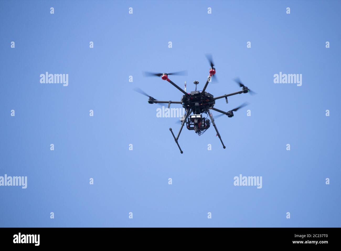 Large professional drone with GPS antennas Stock Photo - Alamy