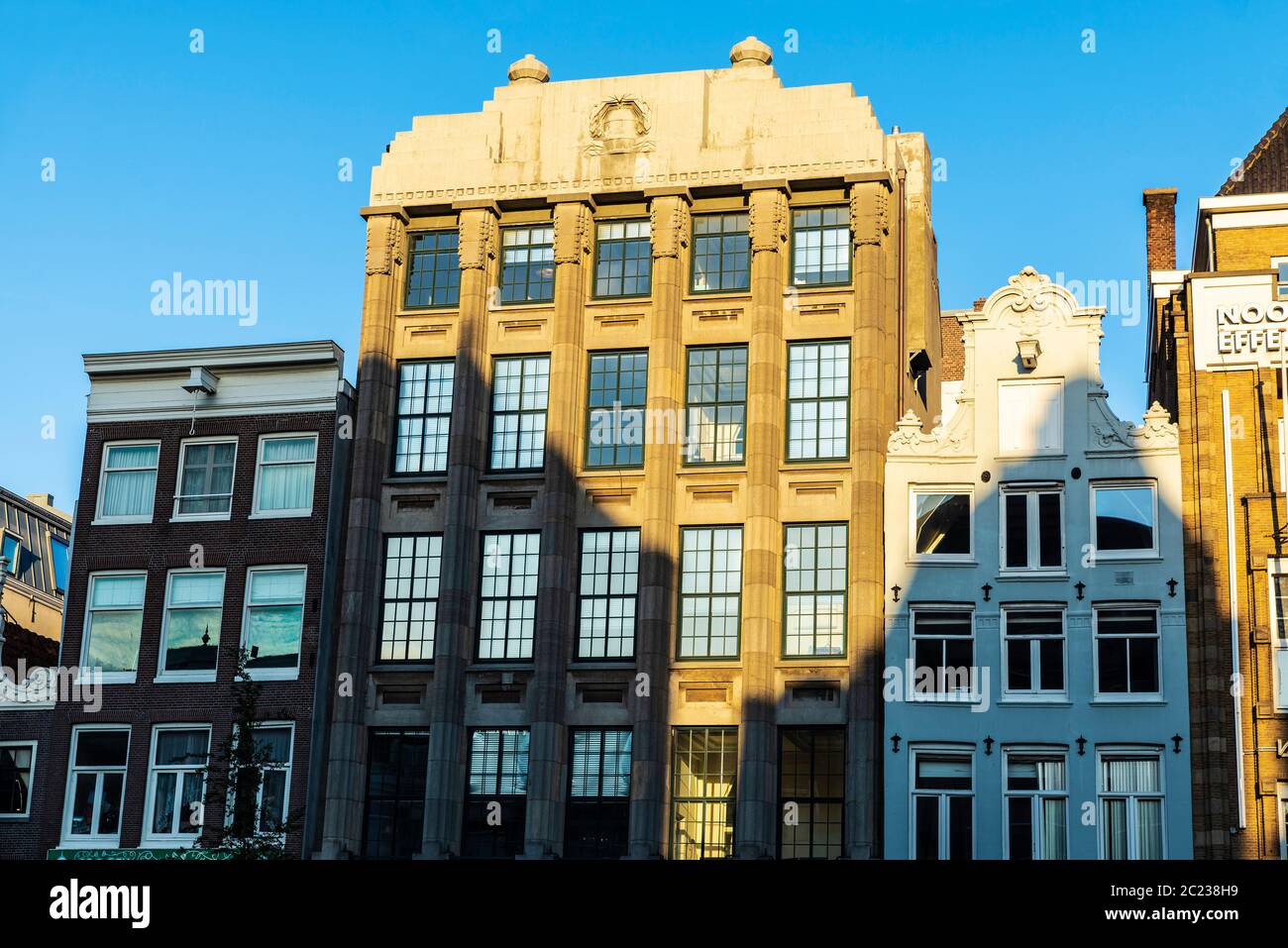 Amsterdam, Netherlands - September 9, 2018: Facade of old traditional ...