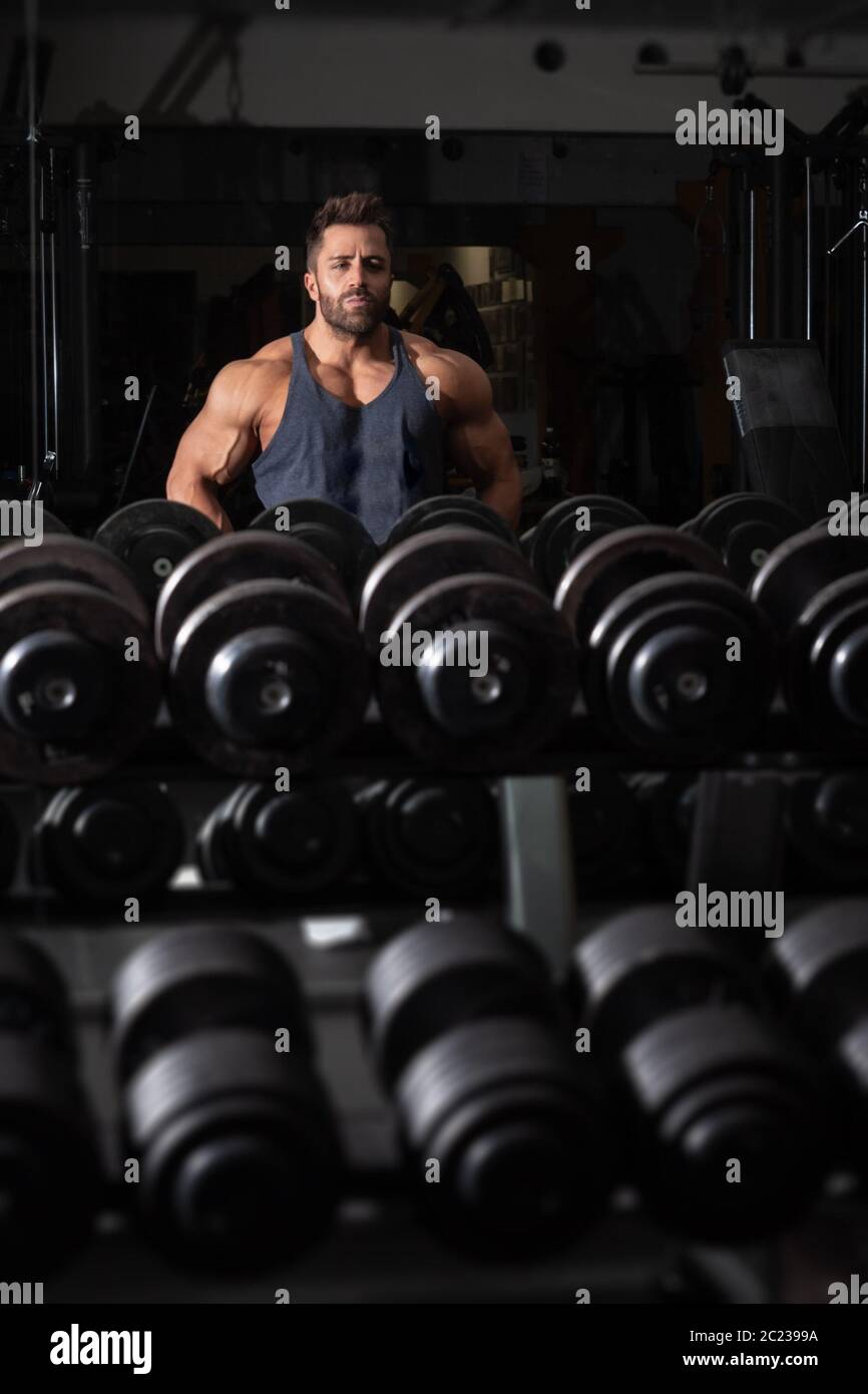 Male athlete strong biceps hi-res stock photography and images - Alamy