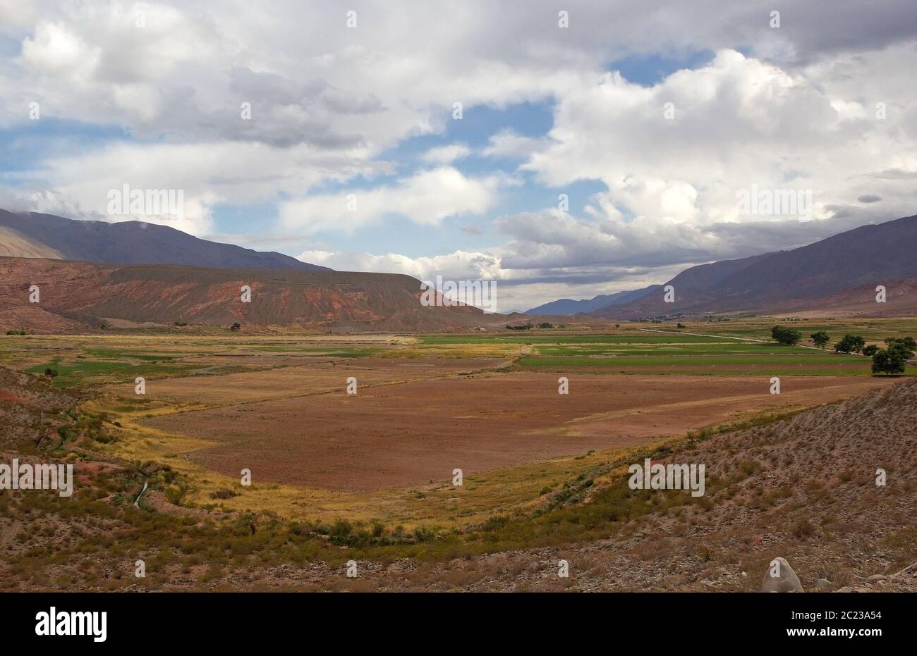Landscape along the Calchaqui Valley, Argentina. It is a valley in the ...