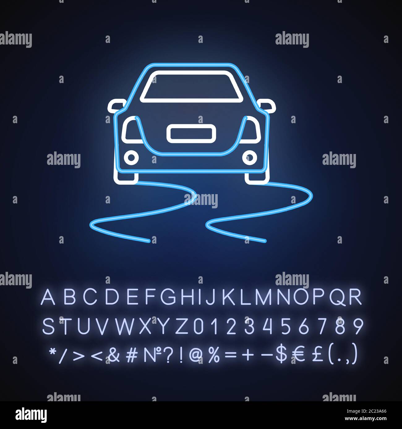 Stability control neon light icon Stock Vector Image & Art - Alamy