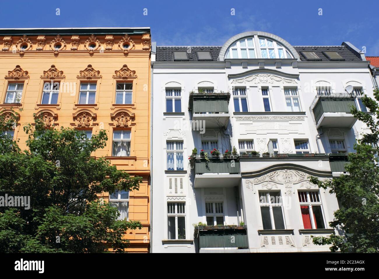 art nouveau houses Stock Photo - Alamy