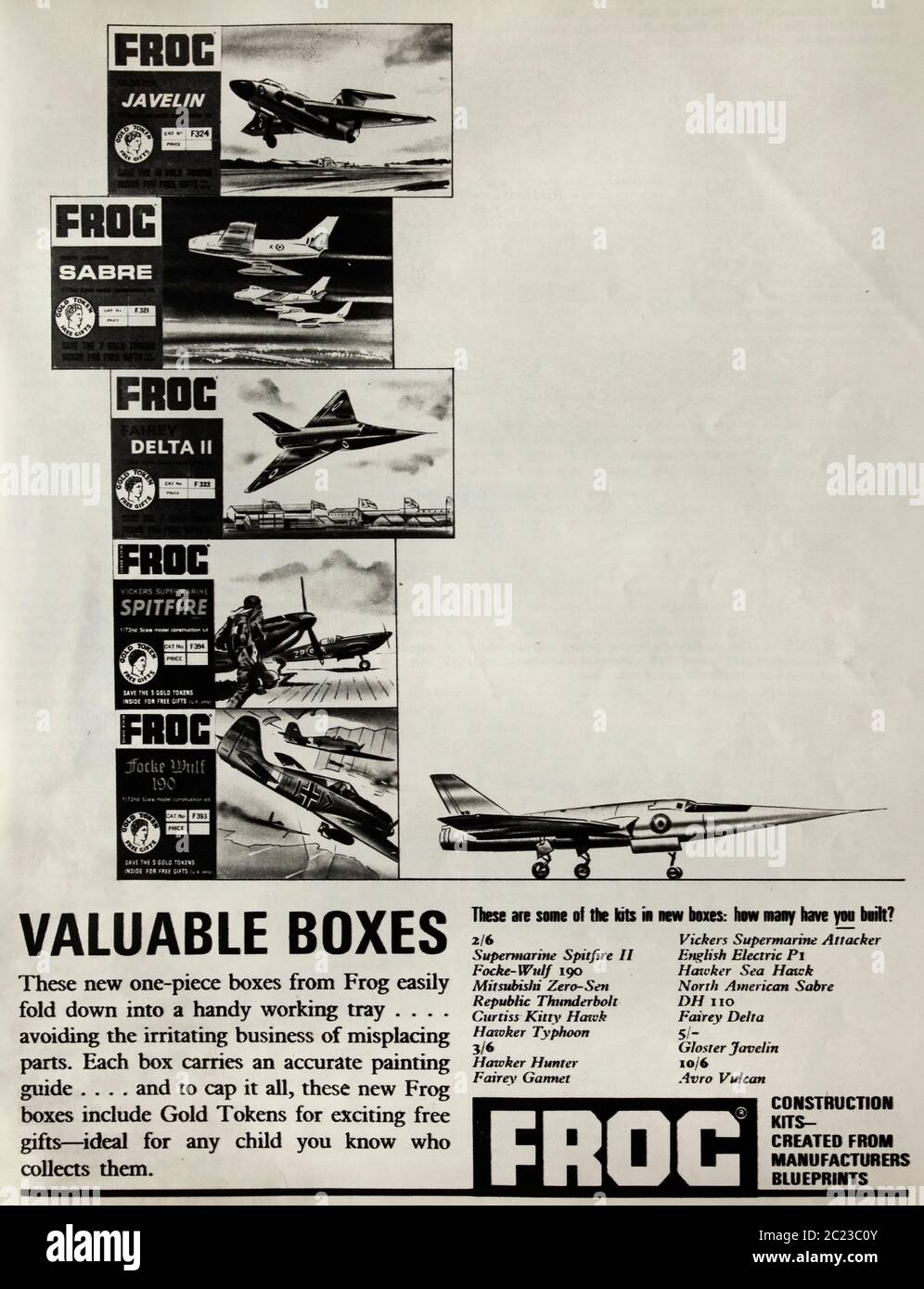Vintage advertisement for Frog plastic model kits Stock Photo - Alamy