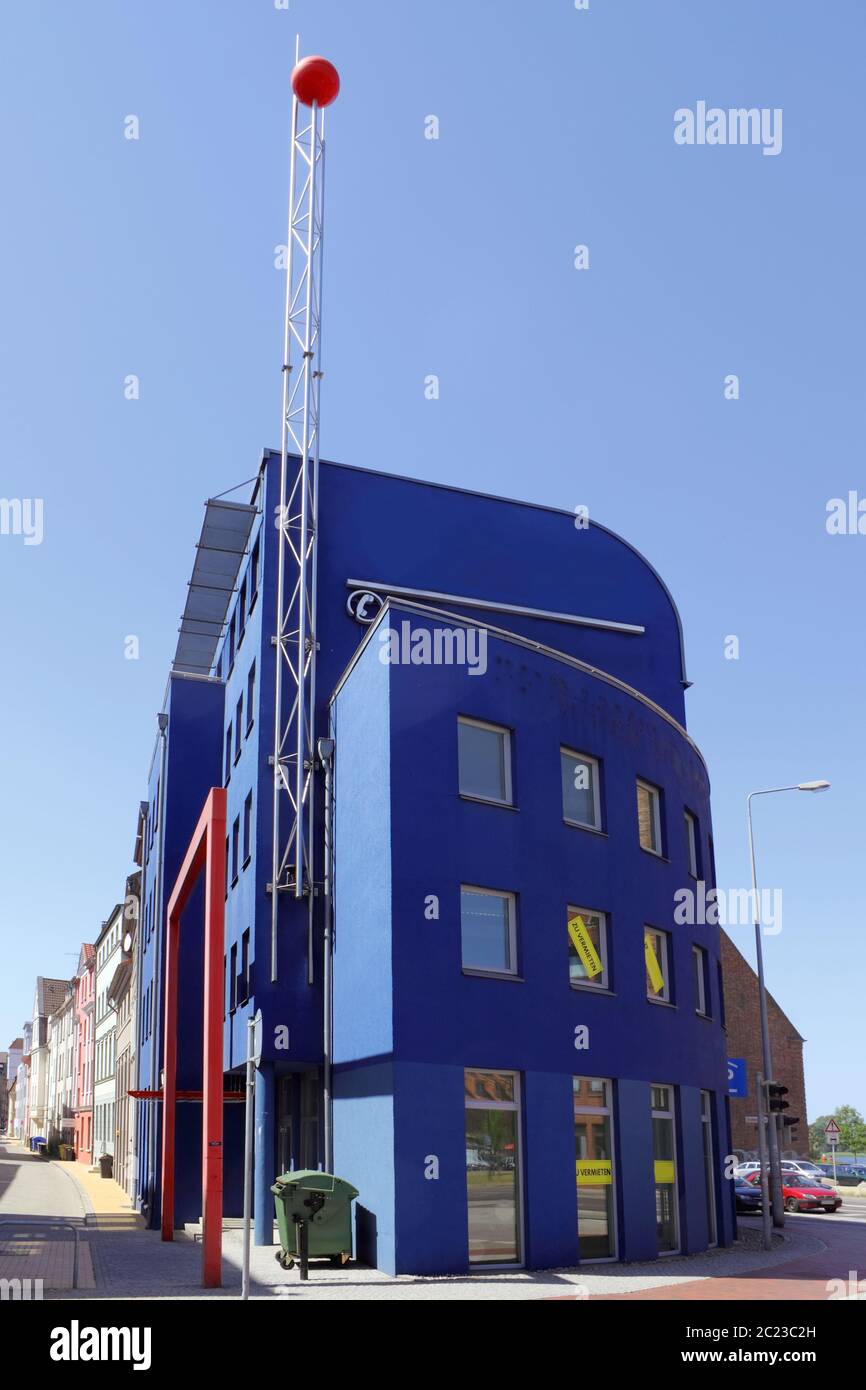 Blue commercial building hi-res stock photography and images - Alamy