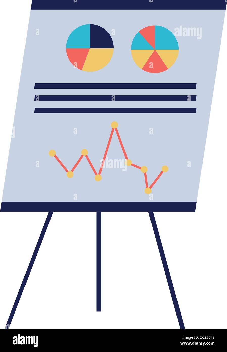 Infographic pie chart on board design, Data information business and ...