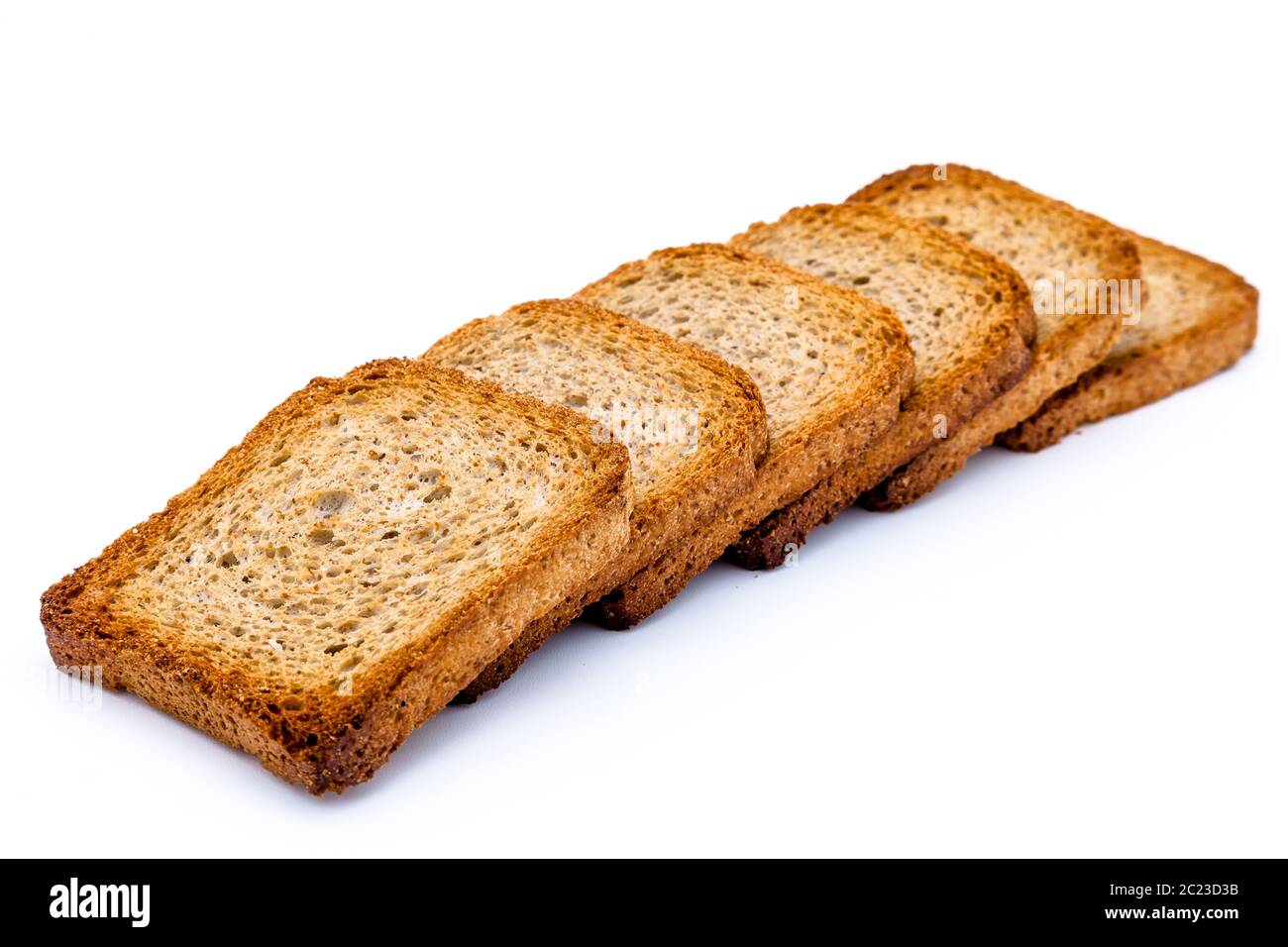 Two slices toasted bread Cut Out Stock Images & Pictures - Alamy