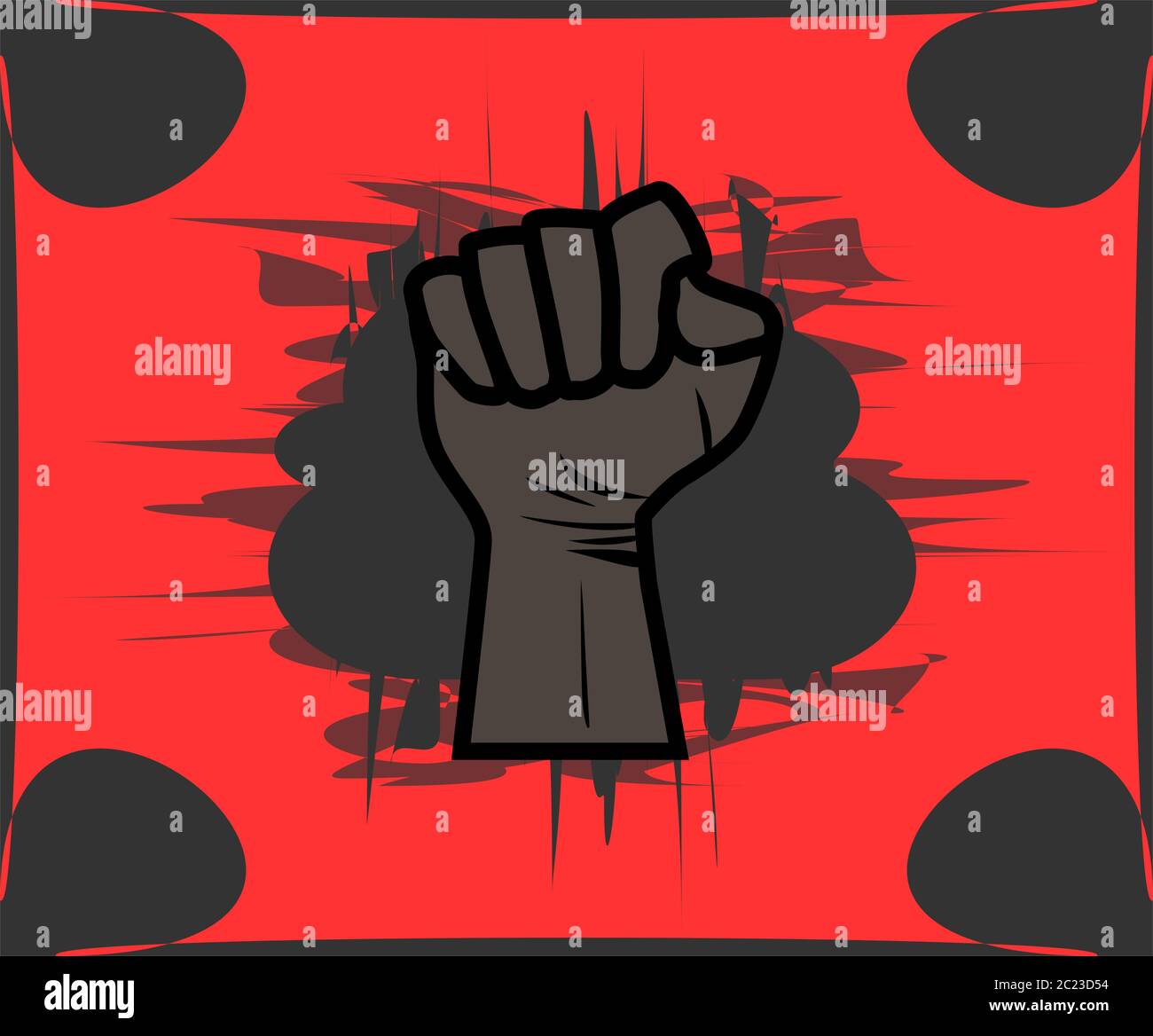 Black lives matter. Hand symbol for all black lives matter protest in ...