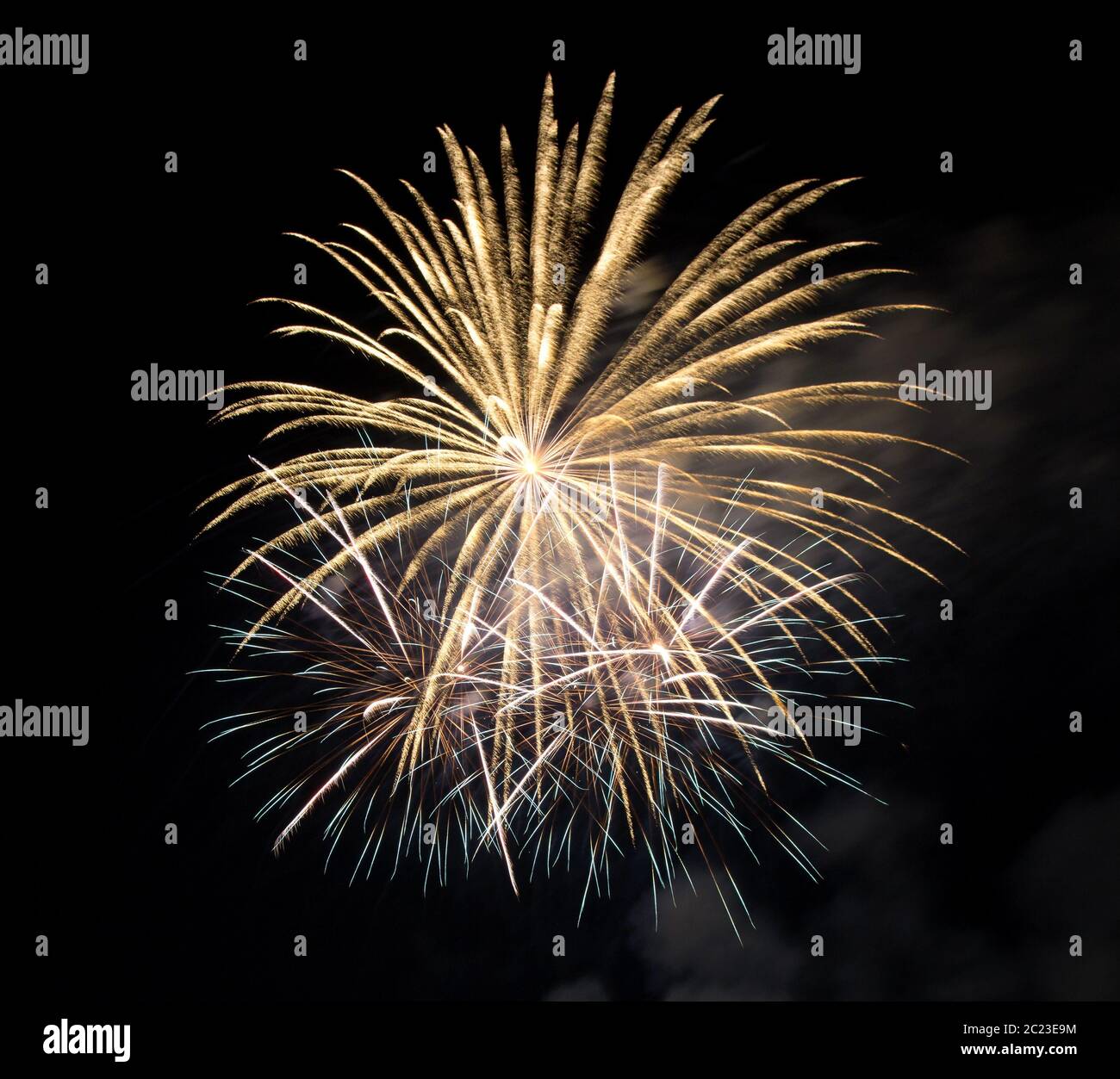 fireworks in the dark sky background Stock Photo - Alamy