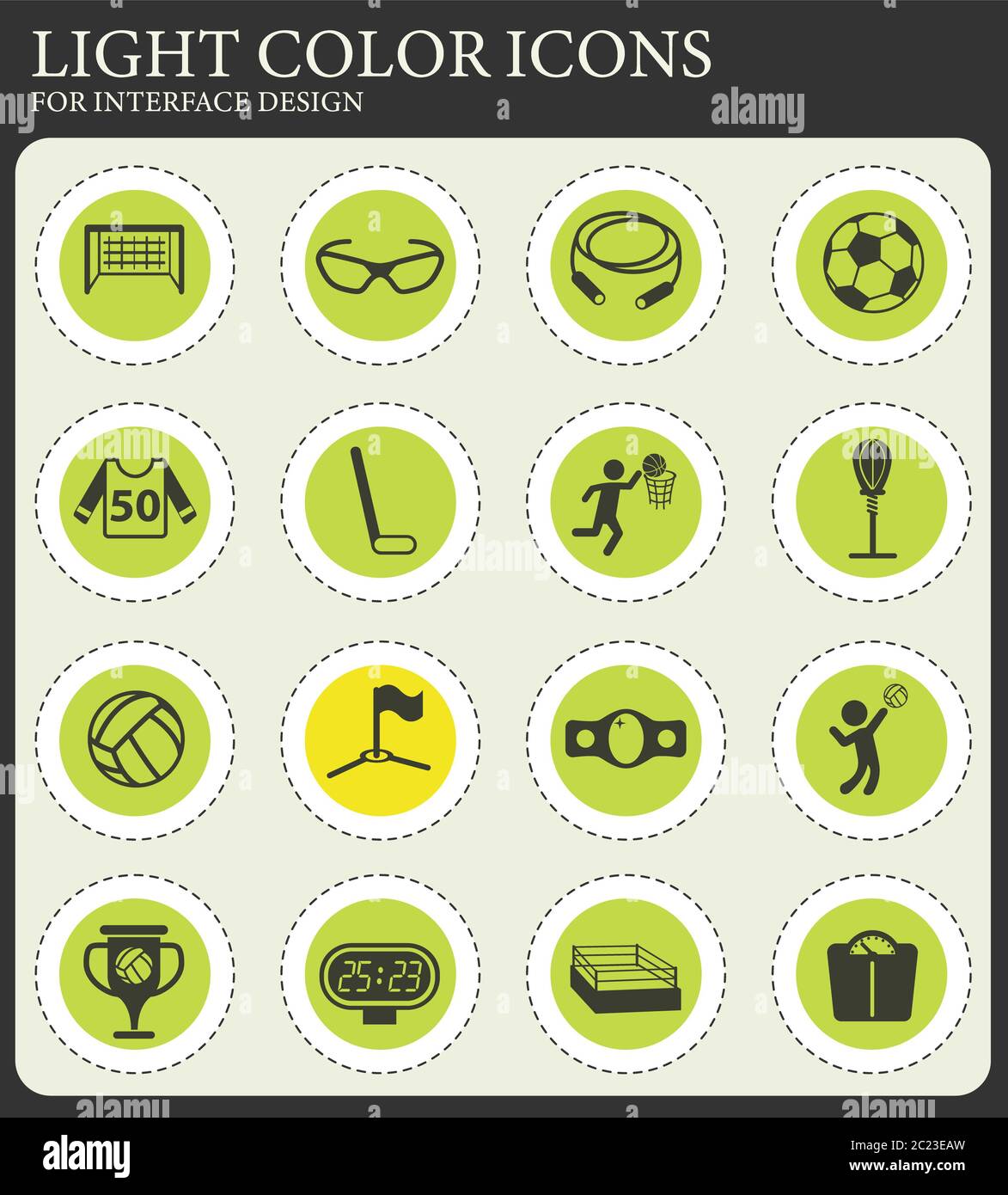 sport vector icons for web and user interface design Stock Photo - Alamy