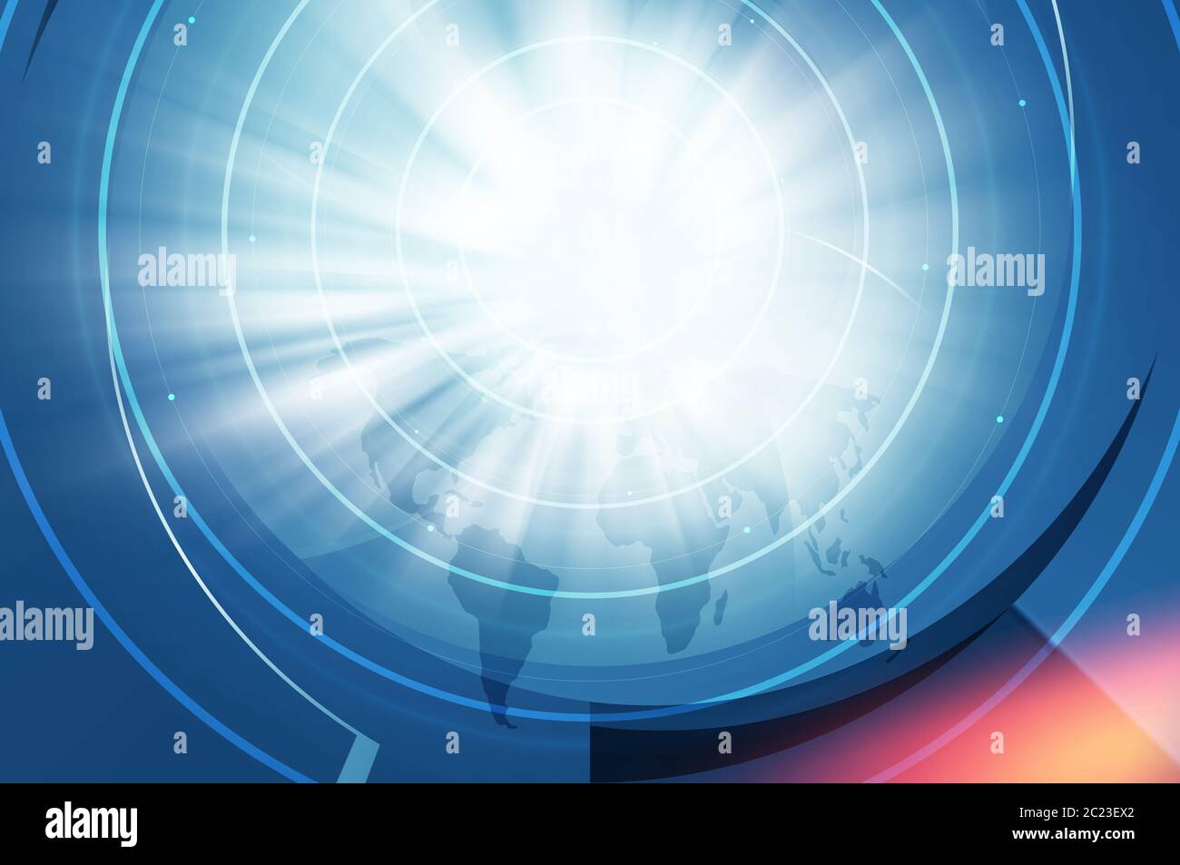 Graphical Abstract Technology Background , Circular Curve Lines with ...