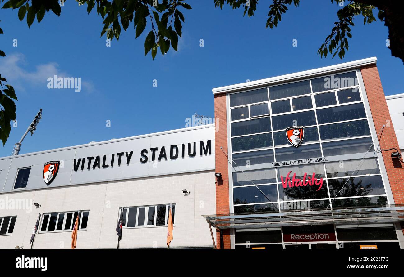 Bournemouth, UK. 16th June 2020. Vitality Stadium in Bournemouth ...