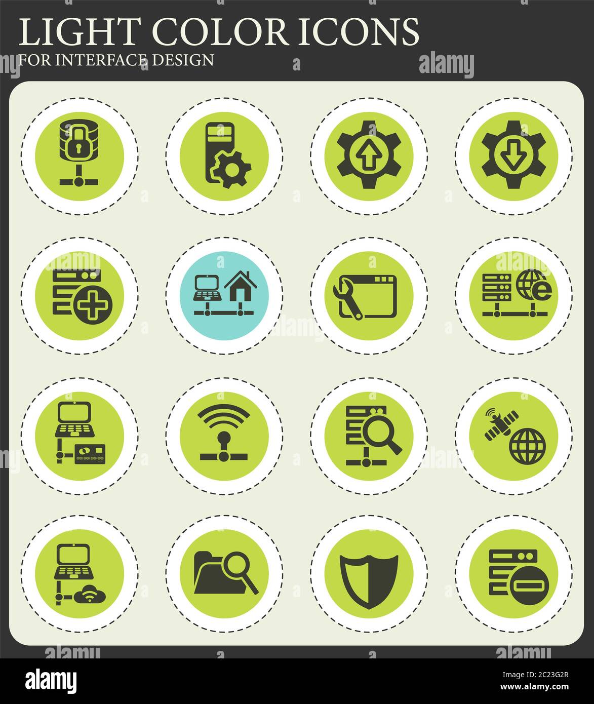 server web icons for user interface design Stock Photo - Alamy