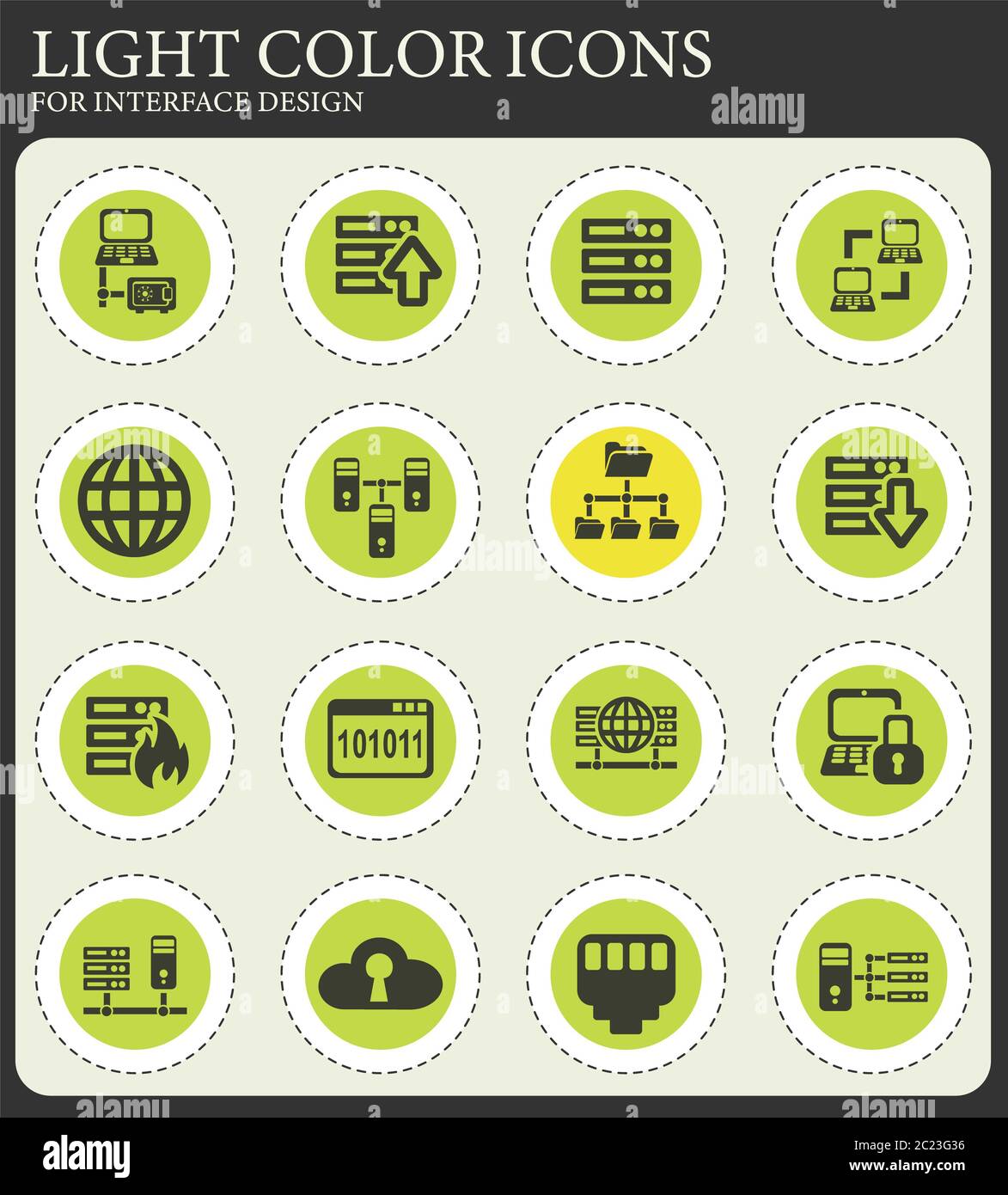 server web icons for user interface design Stock Photo - Alamy