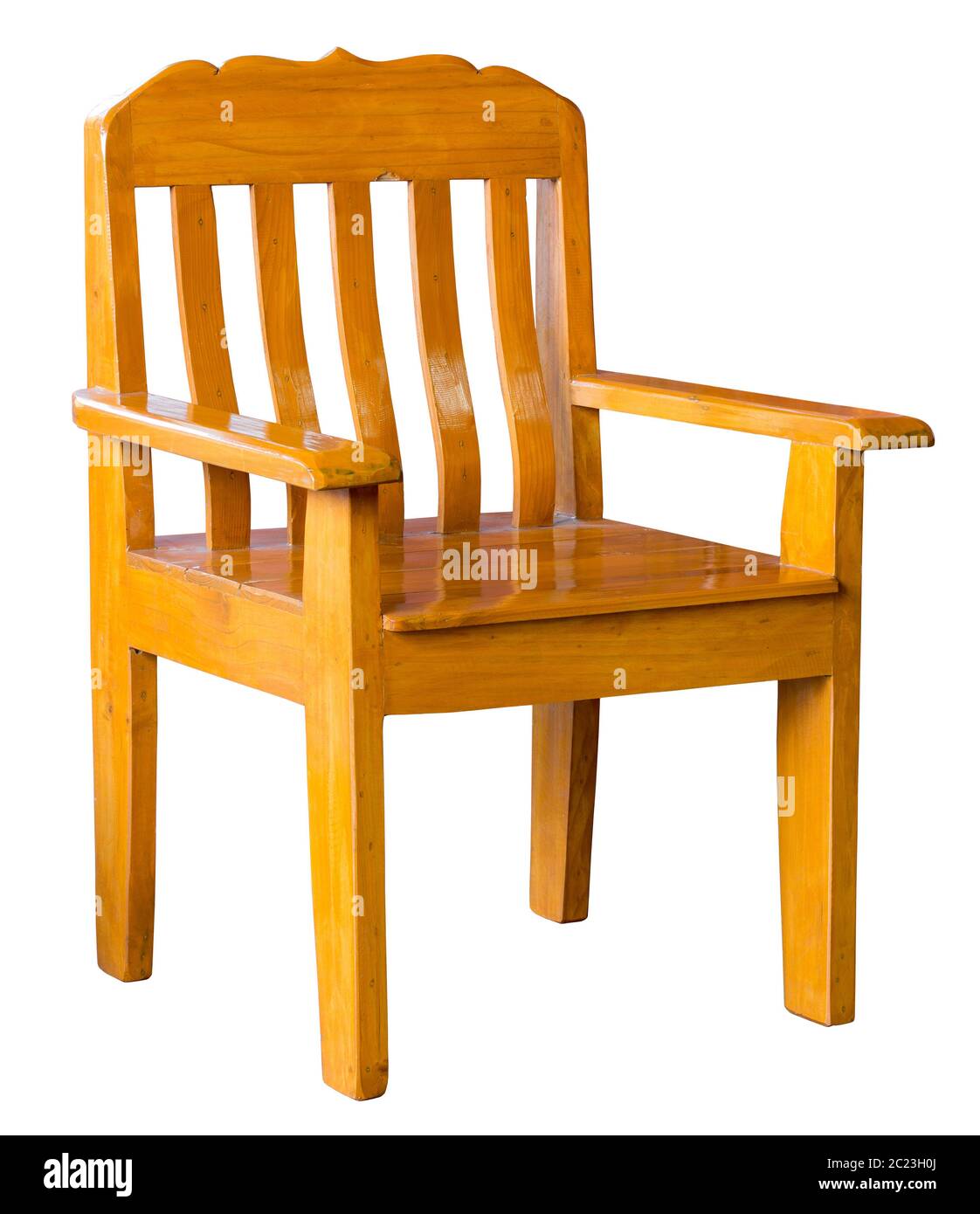 wooden chair isolated on white Stock Photo - Alamy