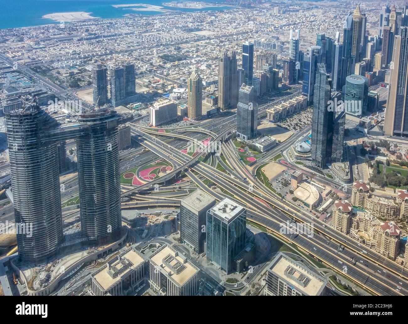 aerial view of Dubai in the United Arab Emirates Stock Photo - Alamy