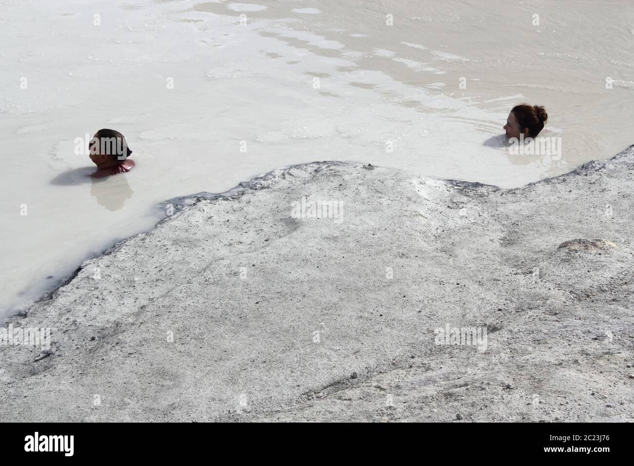 Sulphur bath on Vulcano Stock Photo - Alamy