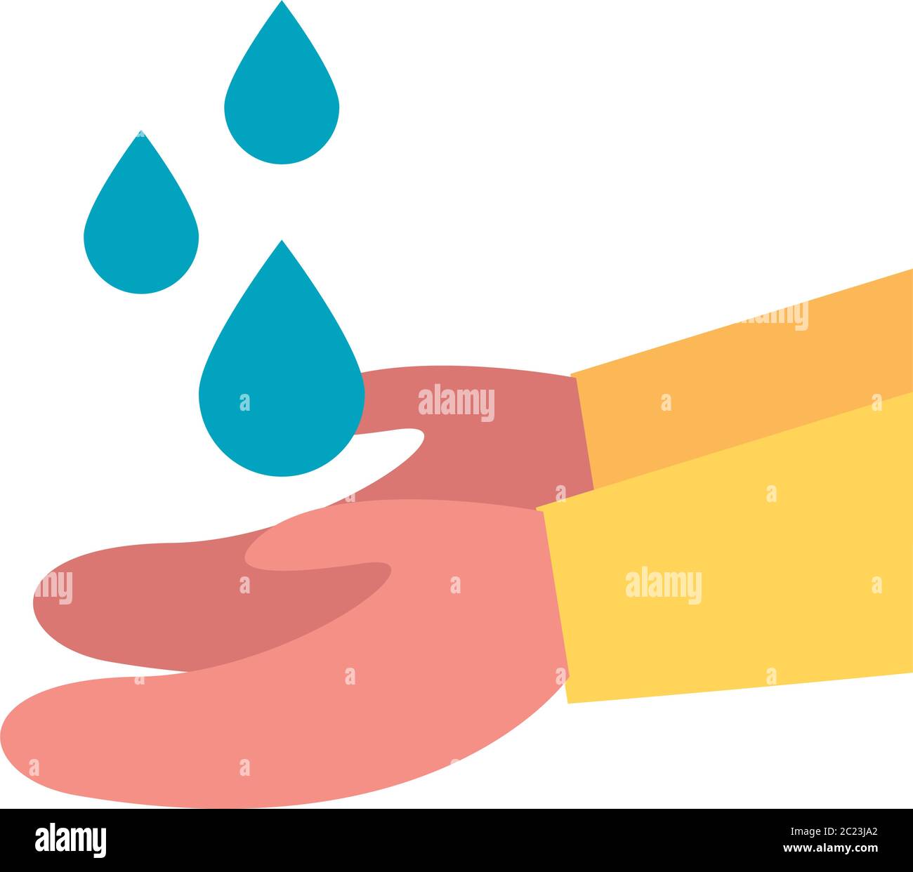 Water drops over hands design, Drink beverage mineral liquid fresh ...