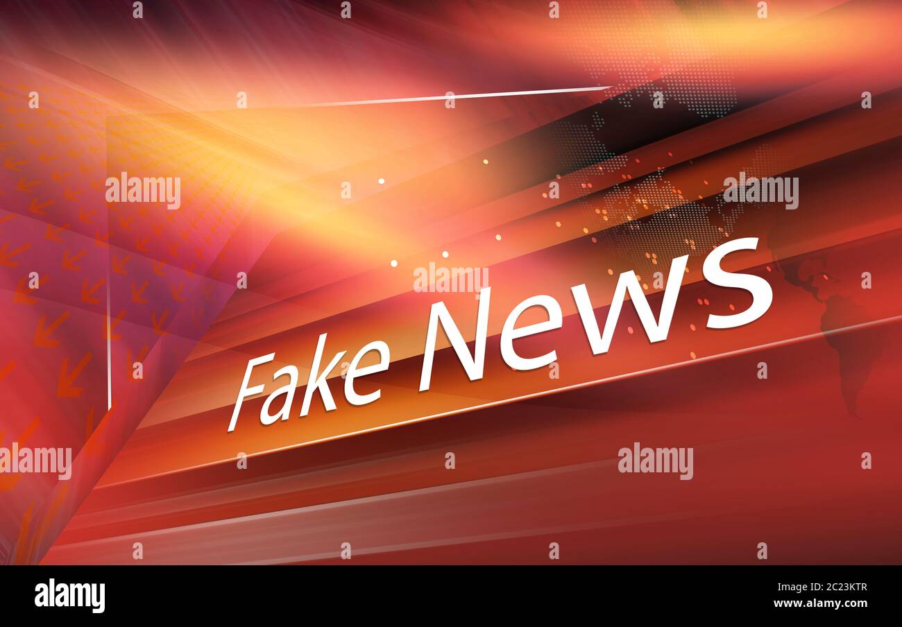 Graphical digital fake news background with arrows and news text. 3d ...