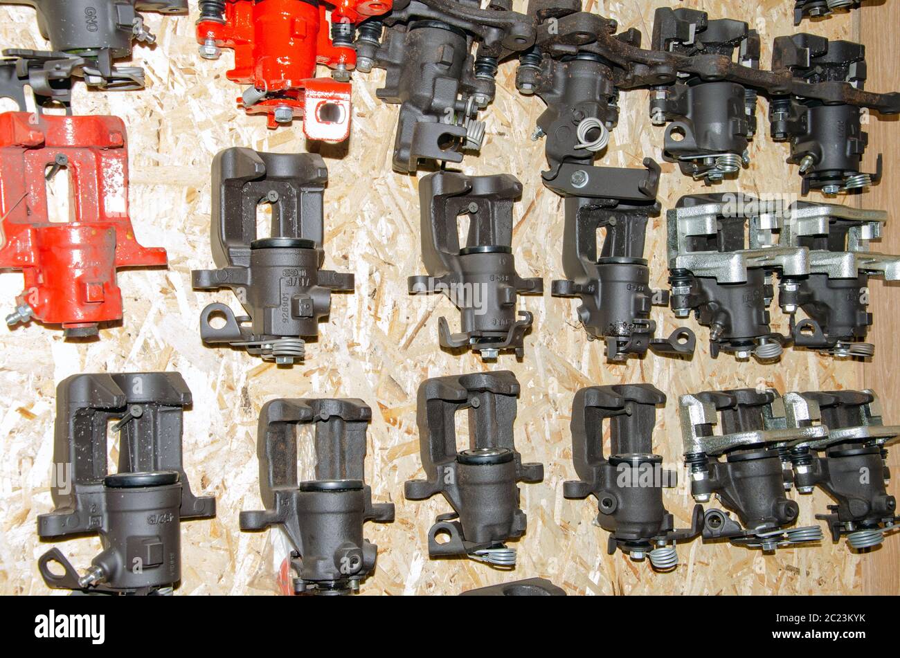 Performance braking system, New Silver racing brake caliper Stock Photo ...