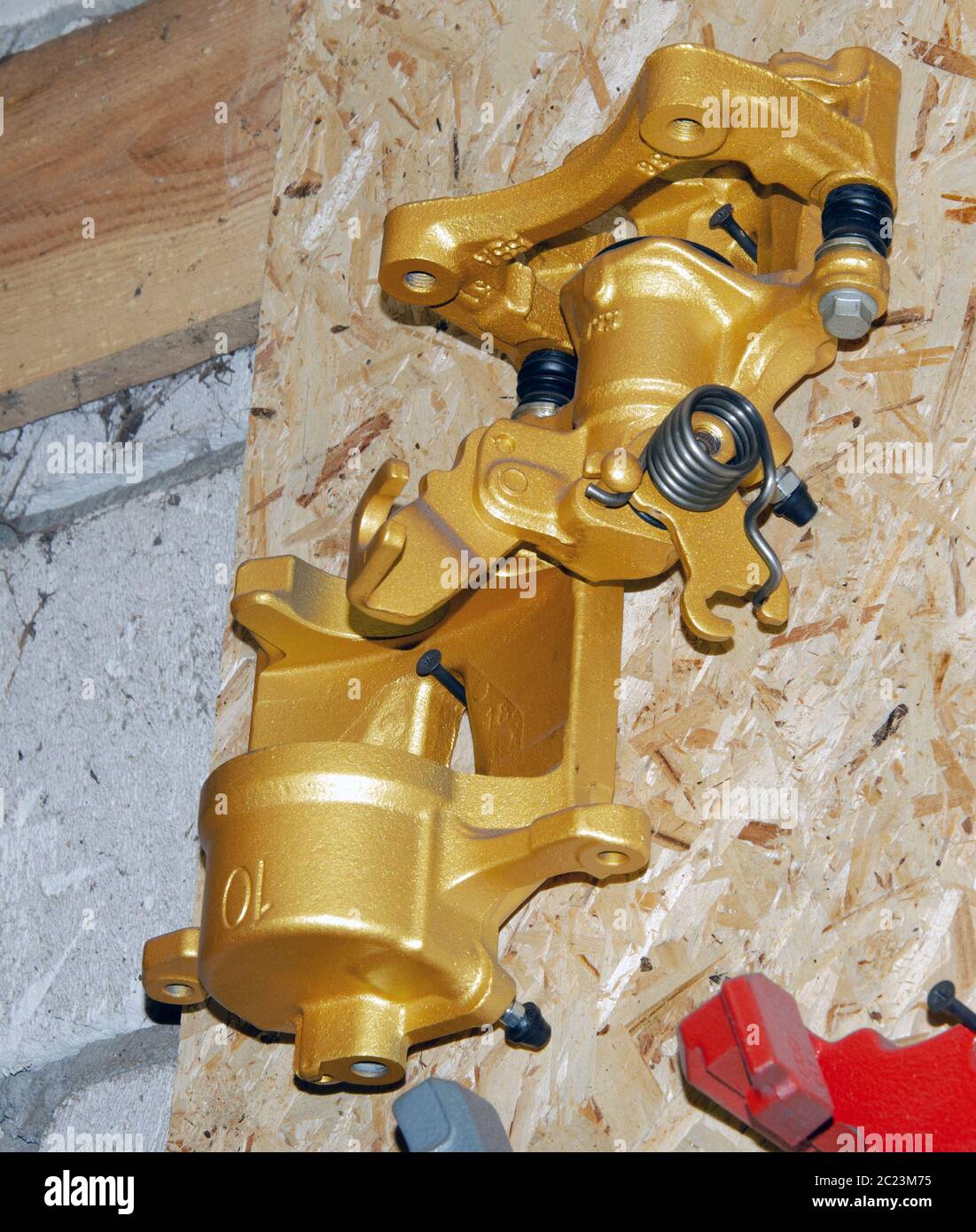 Performance braking system, New Silver racing brake caliper Stock Photo ...