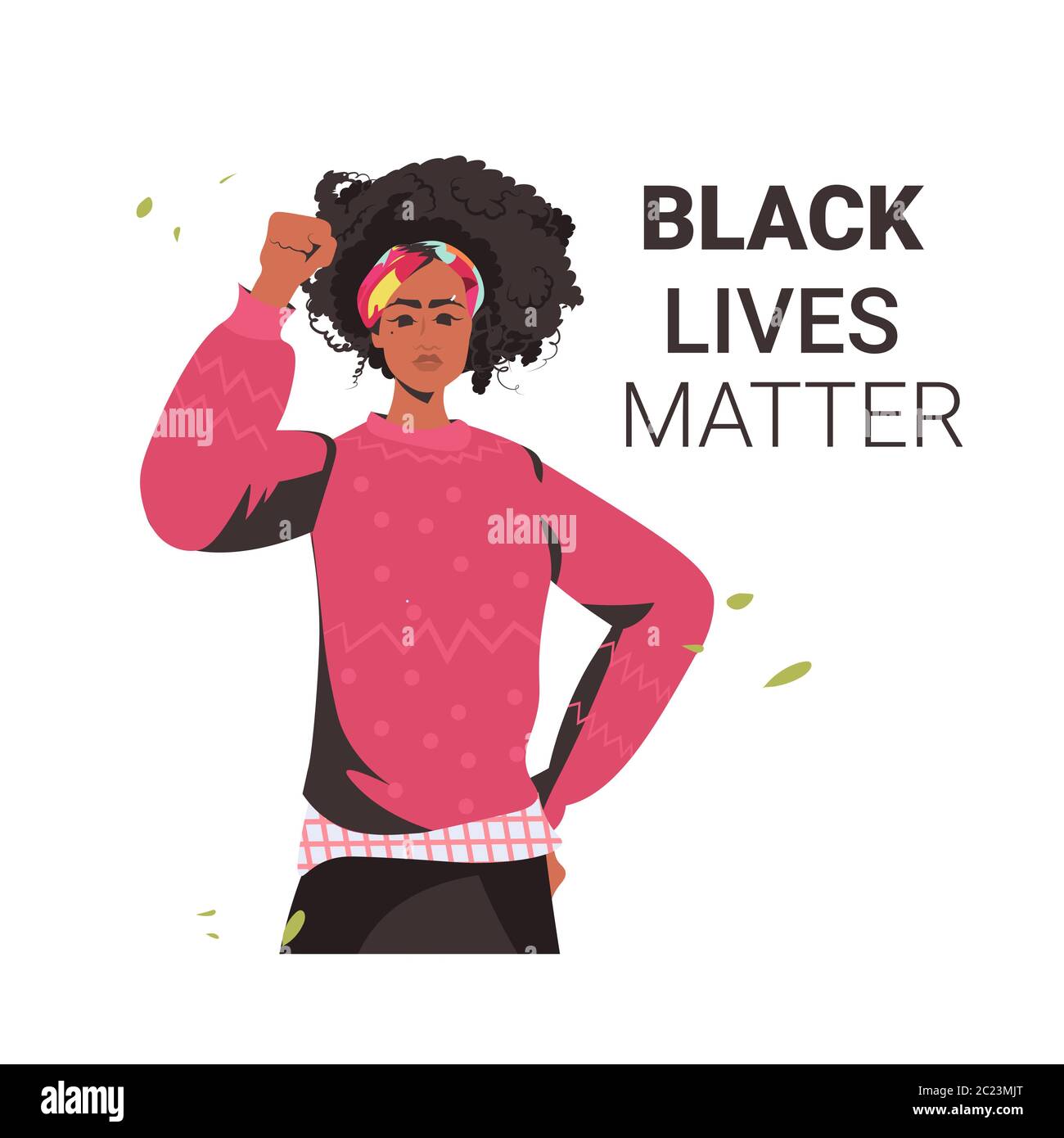 african american woman against racial discrimination black lives matter ...
