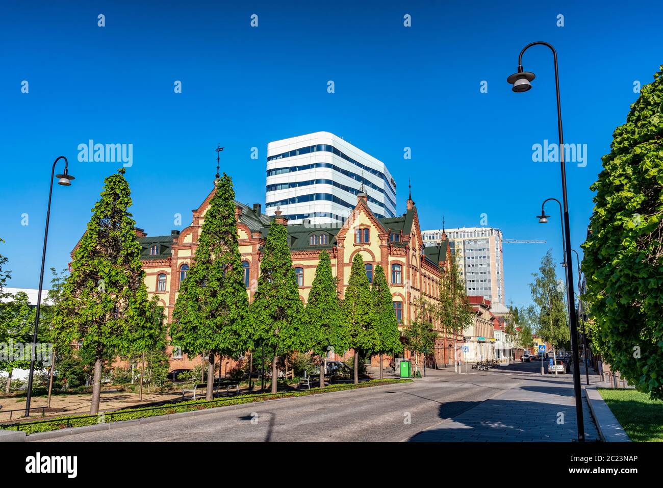 Umea, Sweden - JUNE 10, 2020: Stora Hotel, old historical building in ...