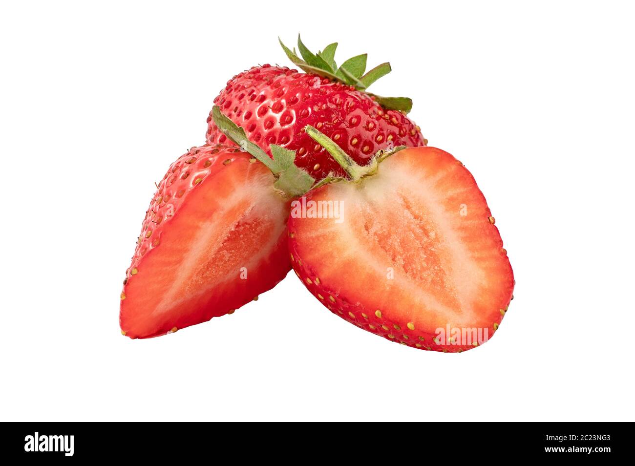 Strawberry isolated on white background. Clipping Path Stock Photo - Alamy