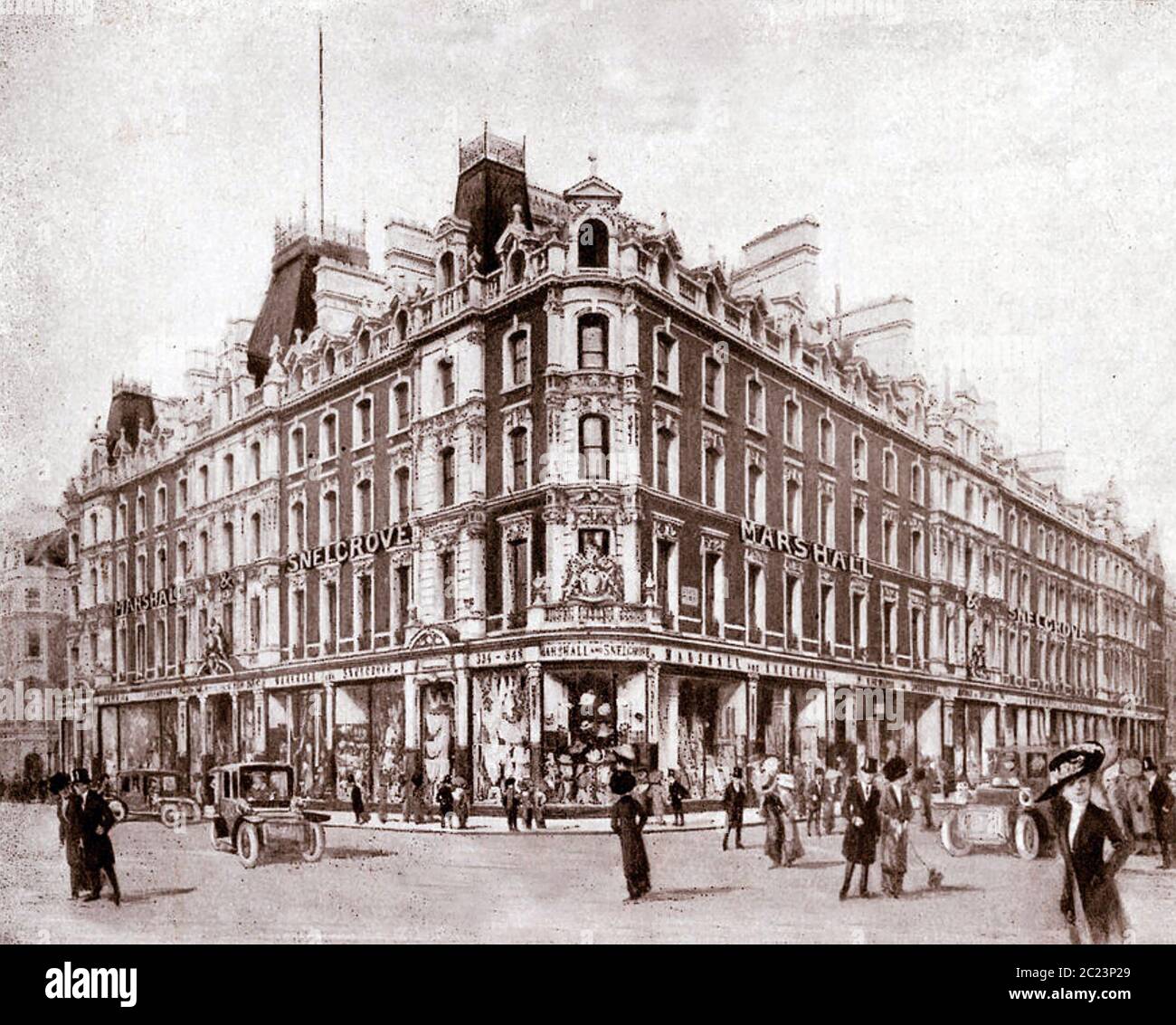 MARSHALL & SNELGROVE department store on the corner of Oxford Street ...