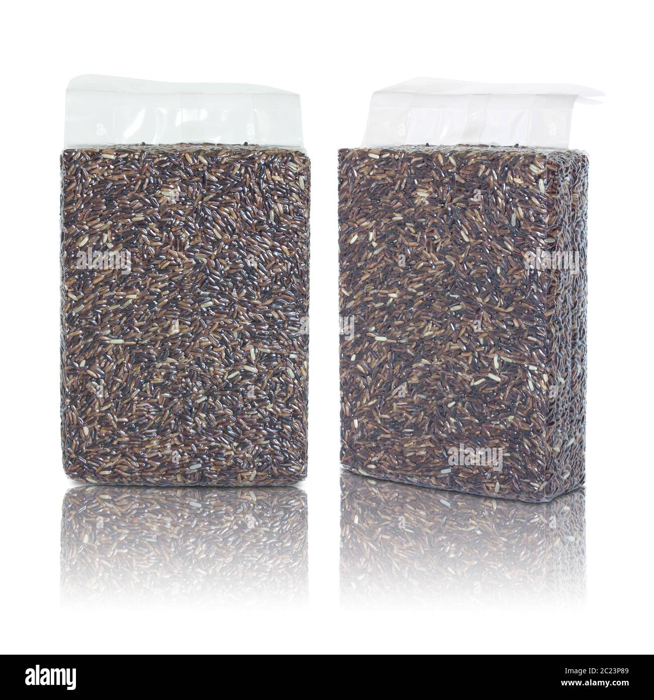 set of rice berry pack isolated white background Stock Photo - Alamy