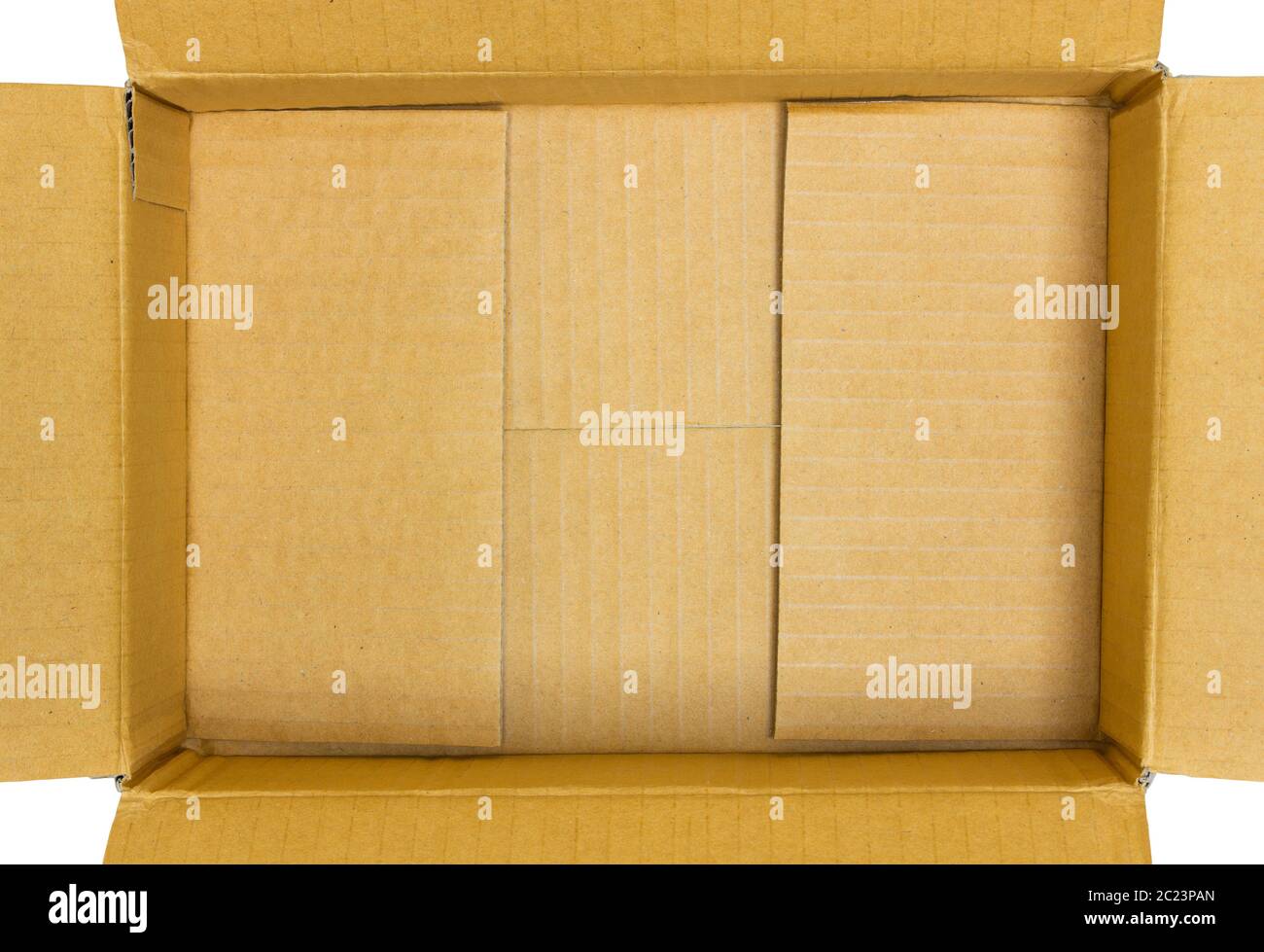 open cardboard box top view Stock Photo - Alamy