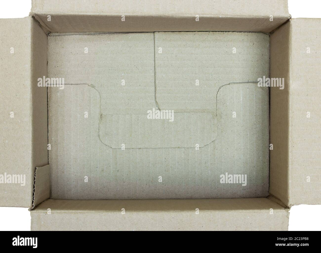 open cardboard box top view Stock Photo - Alamy