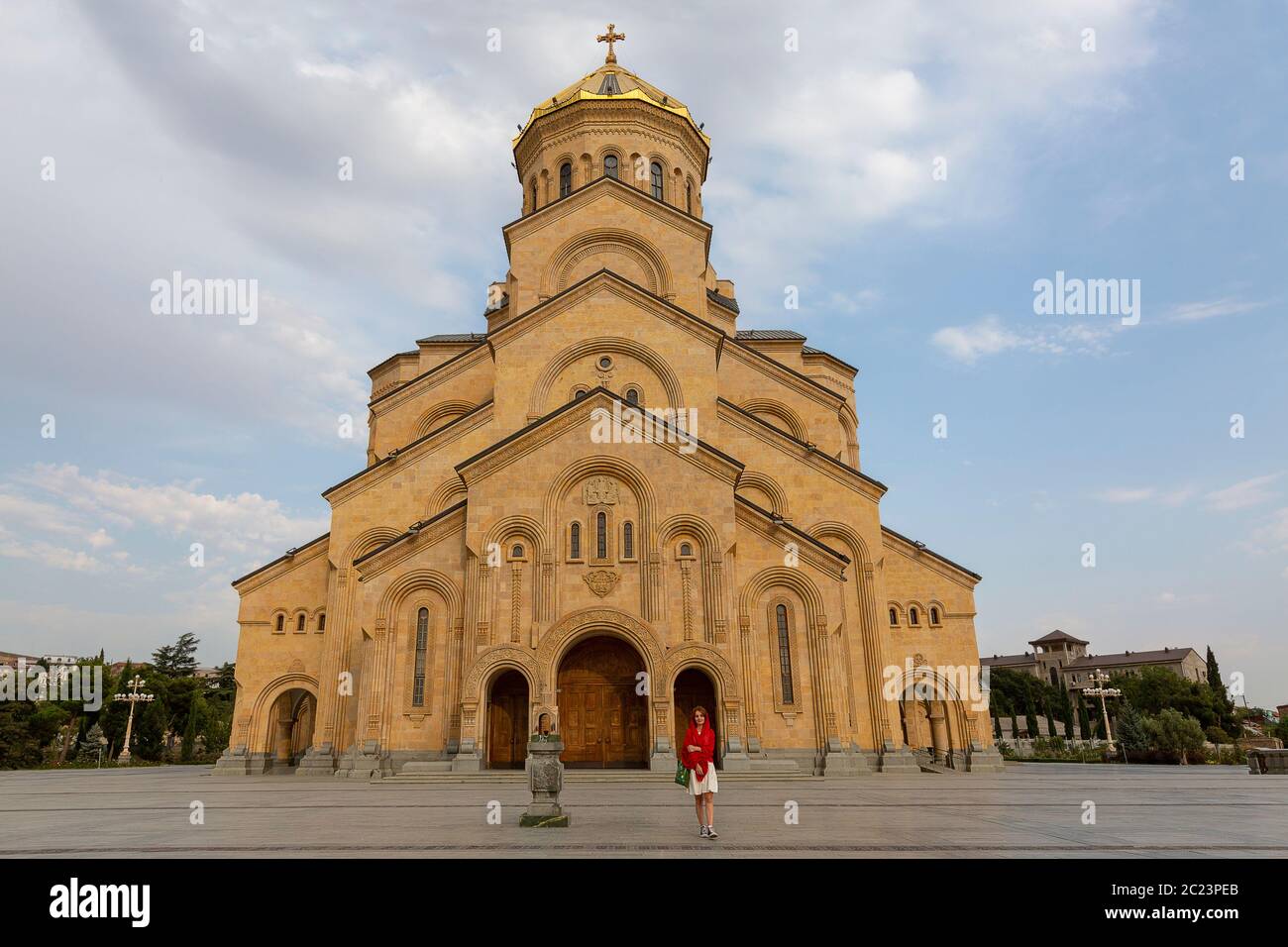 Sameba Catehdral known also Cathedral of Holy Trinity, Tbilisi, Georgia ...
