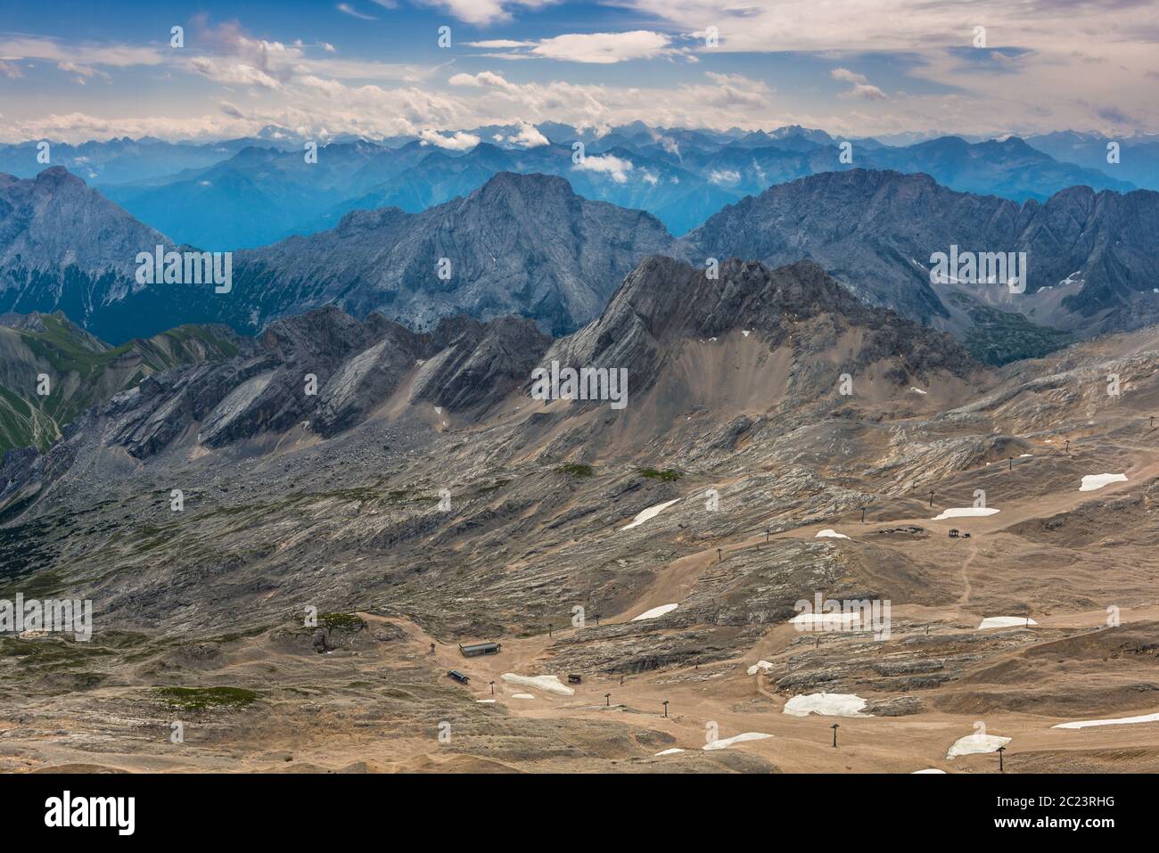 A summer day on the Zugspitze Stock Photo - Alamy