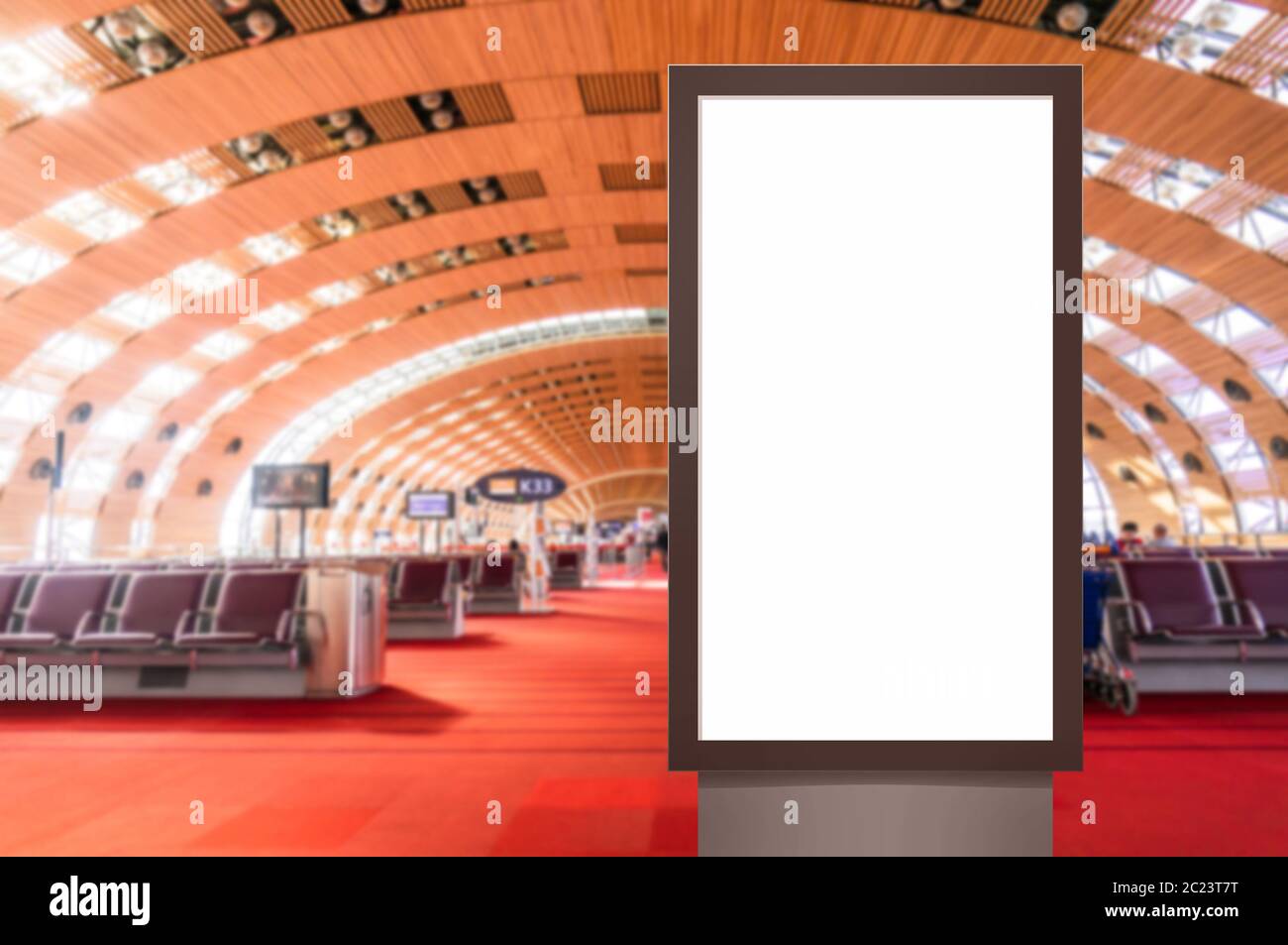 Digital media blank white screen modern panel, signboard for ...