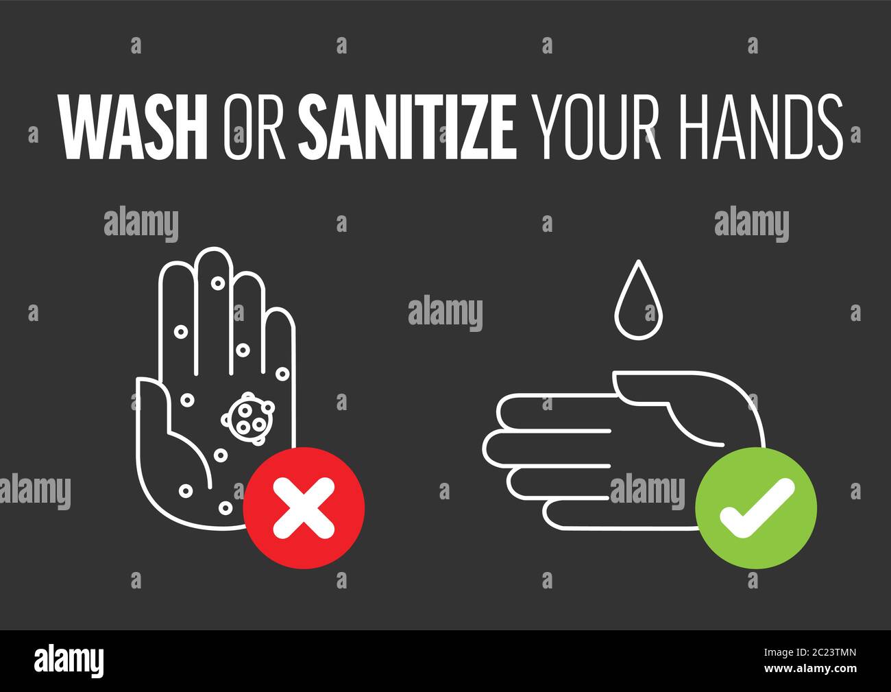 Shop entrance prevention instruction poster template - wash or sanitize ...