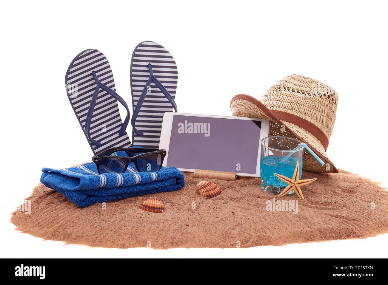 Male beach accessories on Cut Out Stock Images & Pictures - Alamy