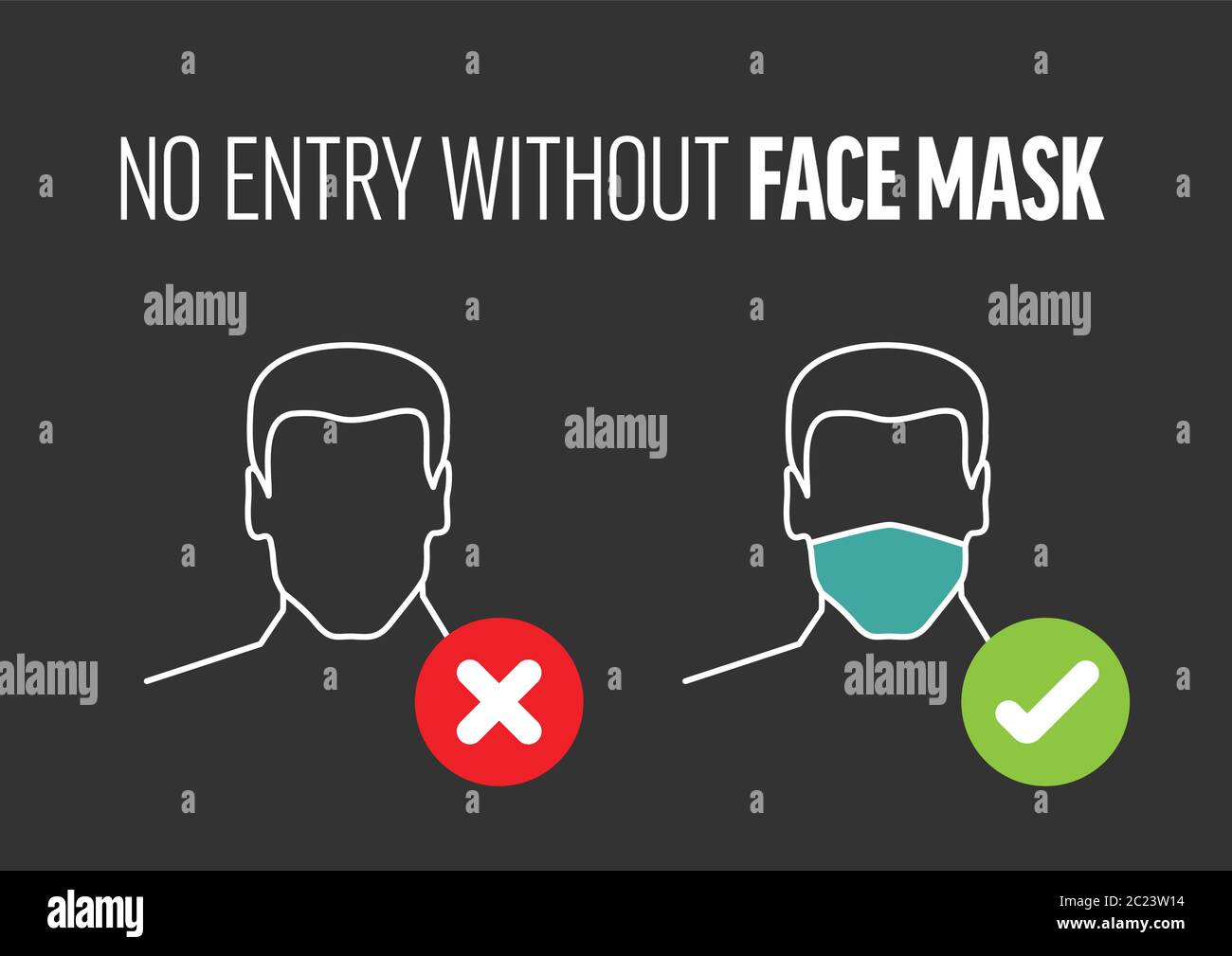 Shop entrance prevention instruction poster template - no entry without ...