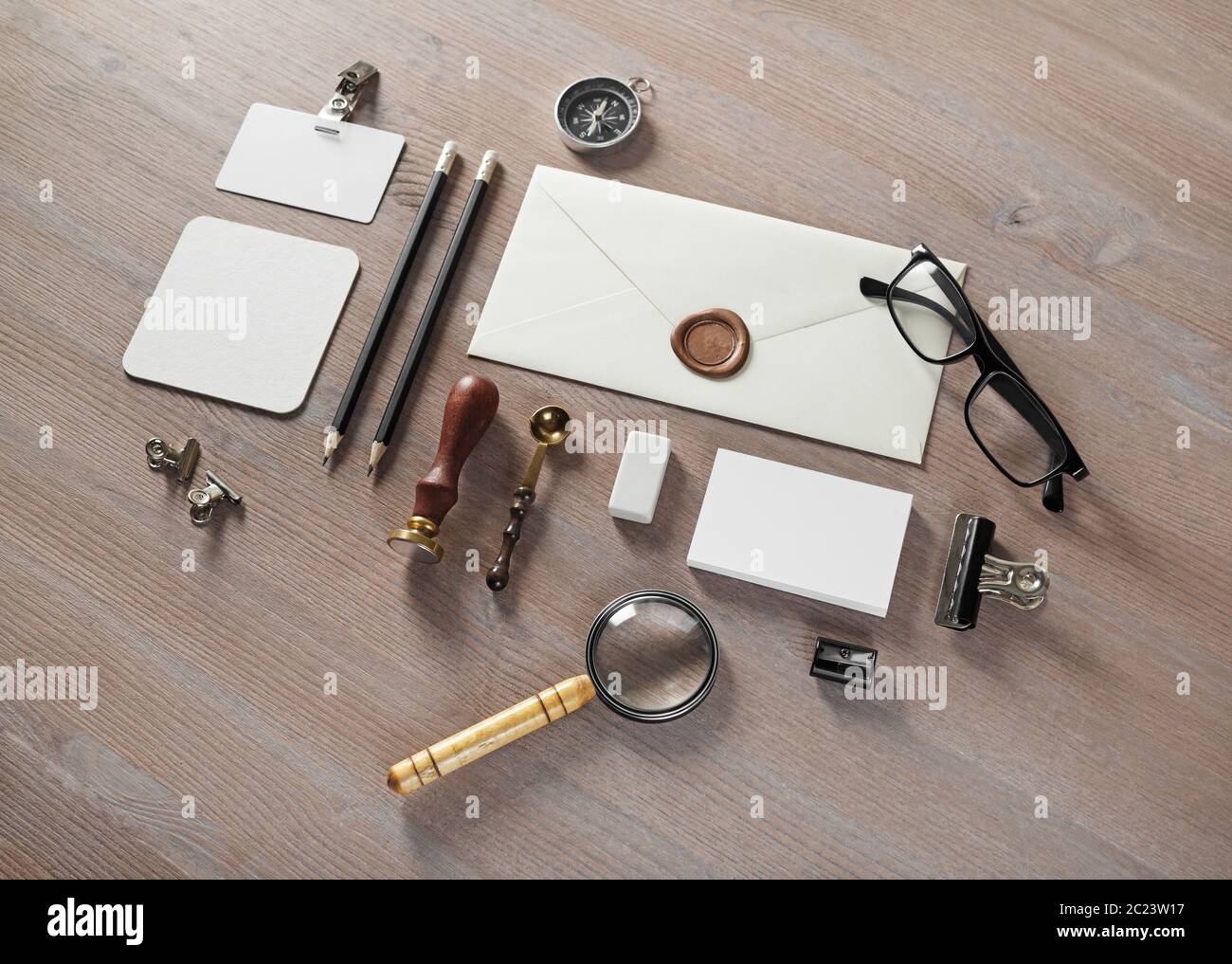 Retro stationery template Stock Photo - Alamy