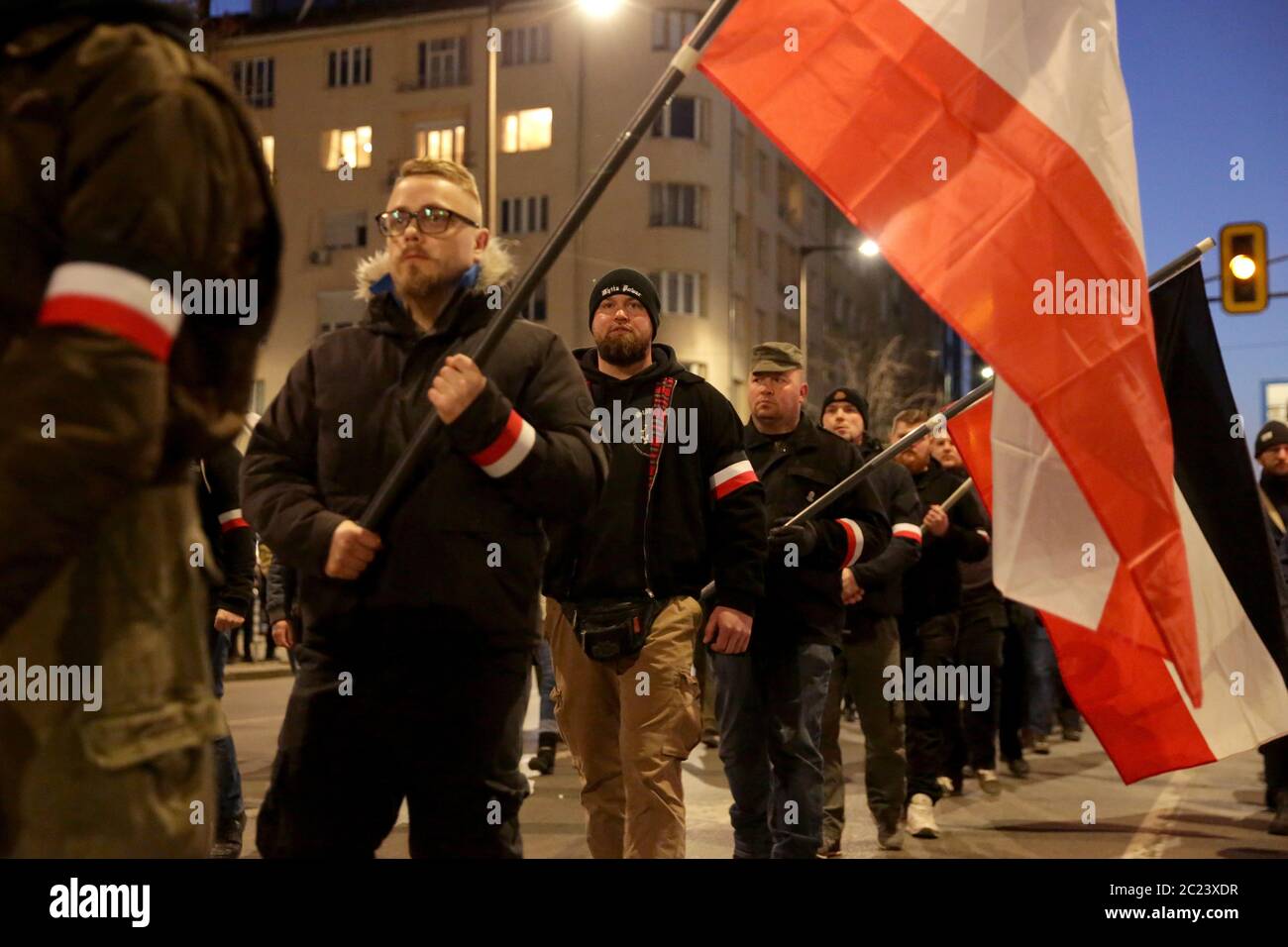Nazis marching with flag hi-res stock photography and images - Alamy