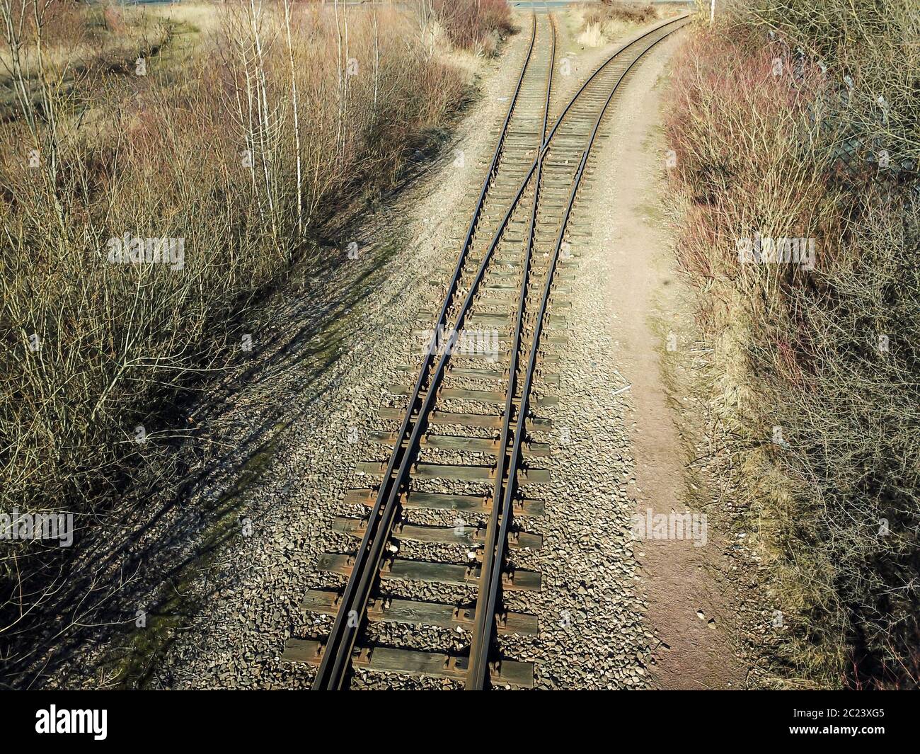 these are details of points, rails and infrastructure Stock Photo - Alamy