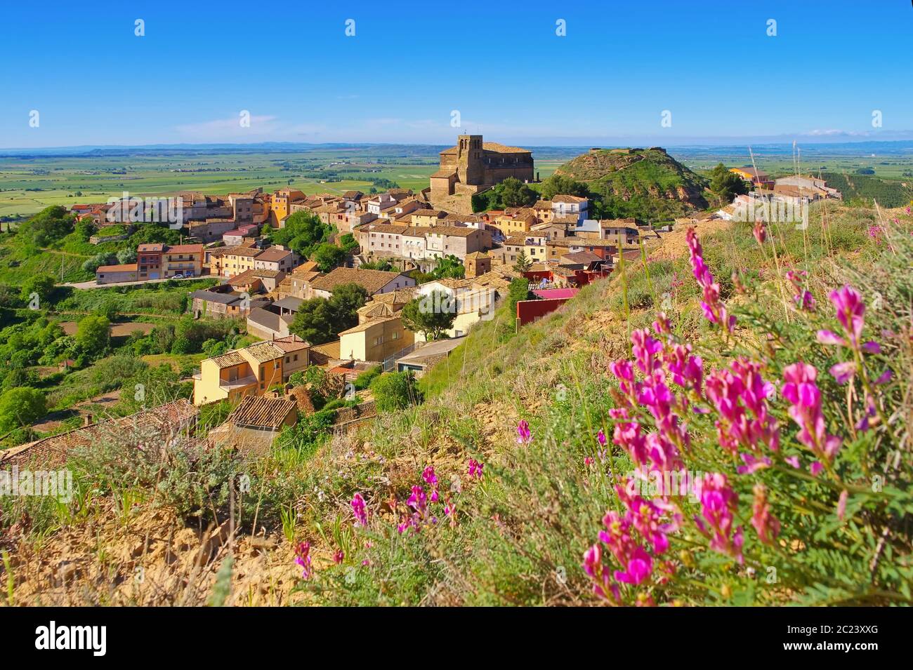Colegiata de Bolea, Aragon in Spain Stock Photo - Alamy