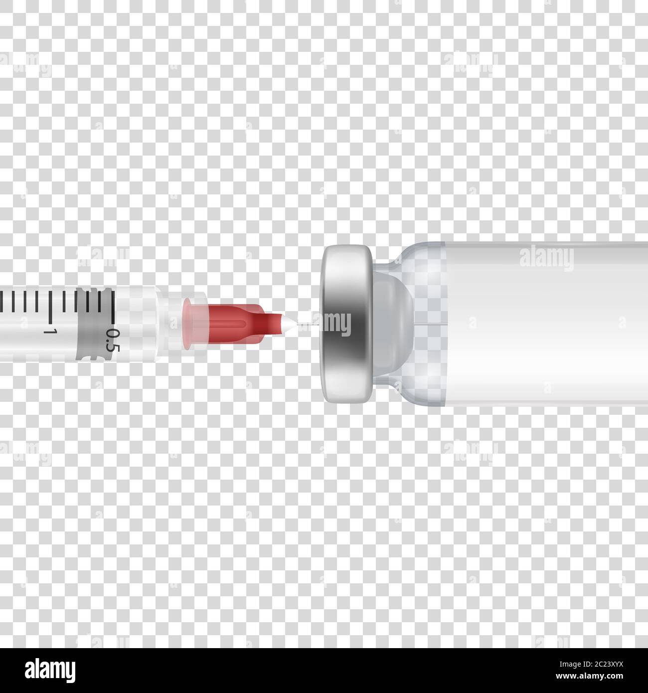 Vector 3d Realistic Bottle and Syringe. Coronavirus Vaccine, Botox ...