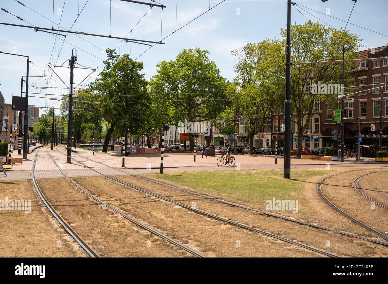Tram lines on Kruisplein in Rotterdam, Netherlands Stock Photo - Alamy