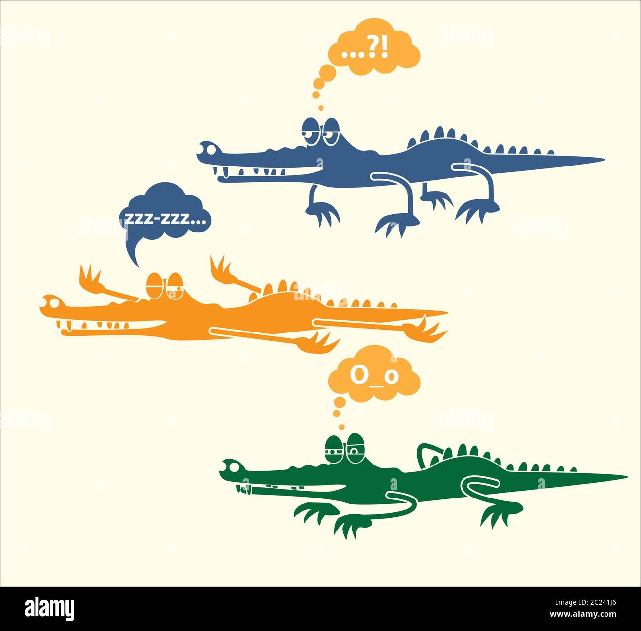set of funny cartoon crocodiles Stock Vector Image & Art - Alamy