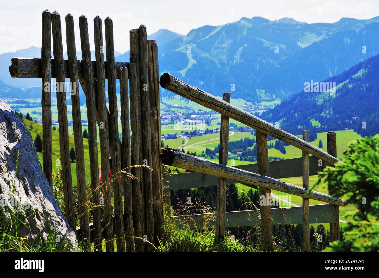 Austria wooden fence hi-res stock photography and images - Alamy