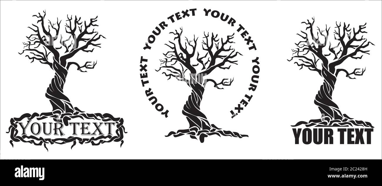 stylized tree with options for text Stock Vector Image & Art - Alamy