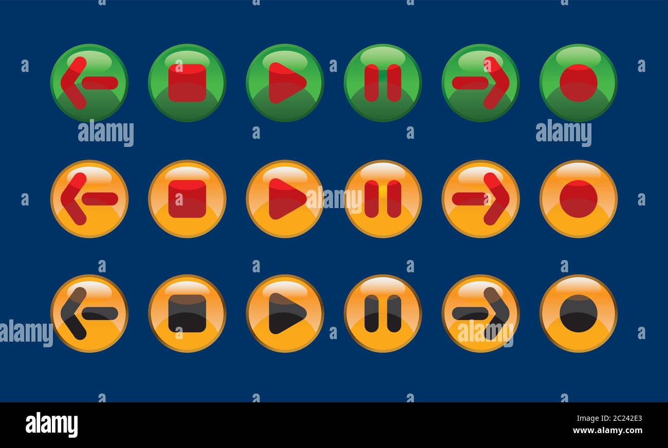 set of contrasting round buttons Stock Vector Image & Art - Alamy